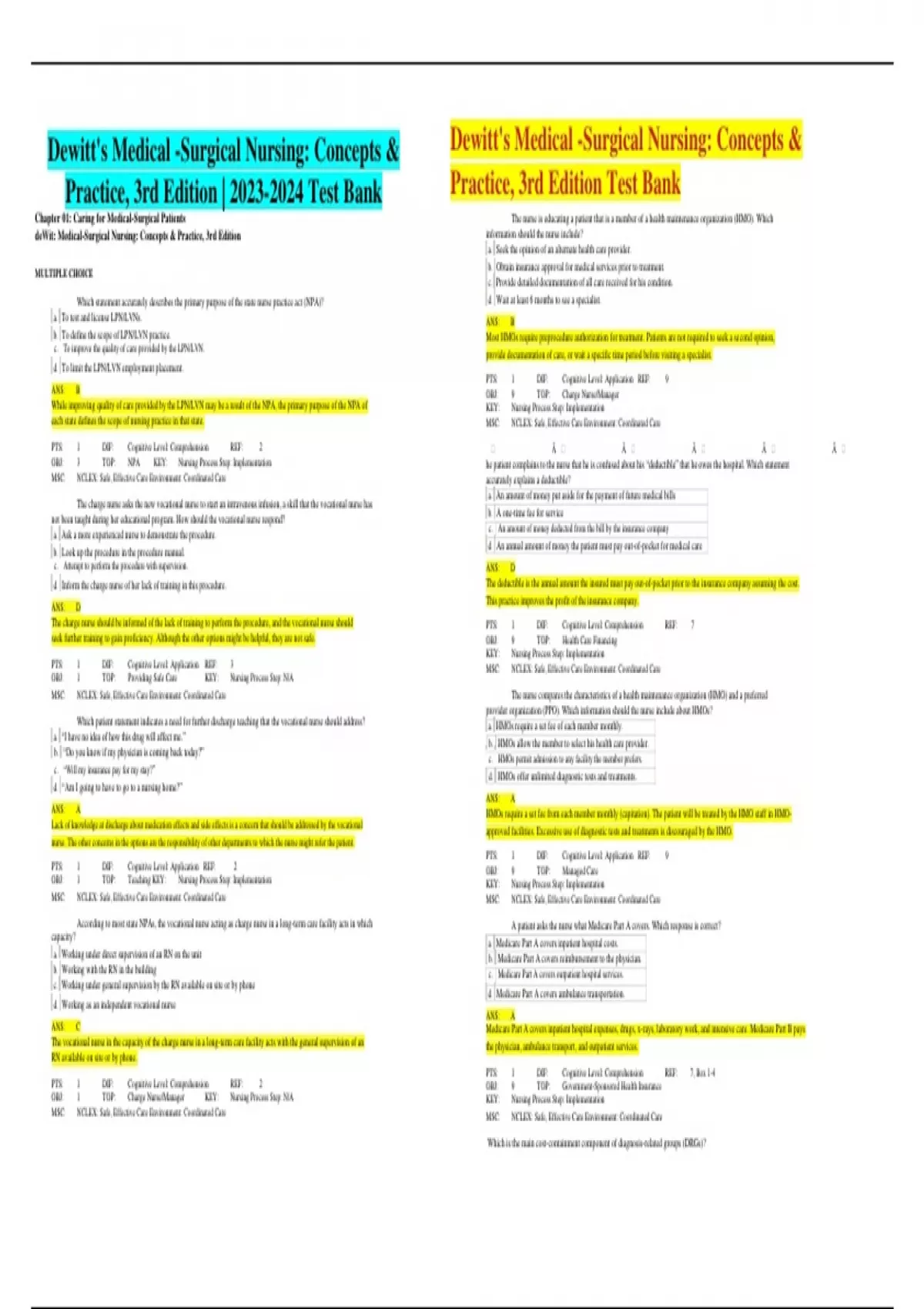 Dewitt's Medical -Surgical Nursing: Concepts & Practice, 3rd Edition ...