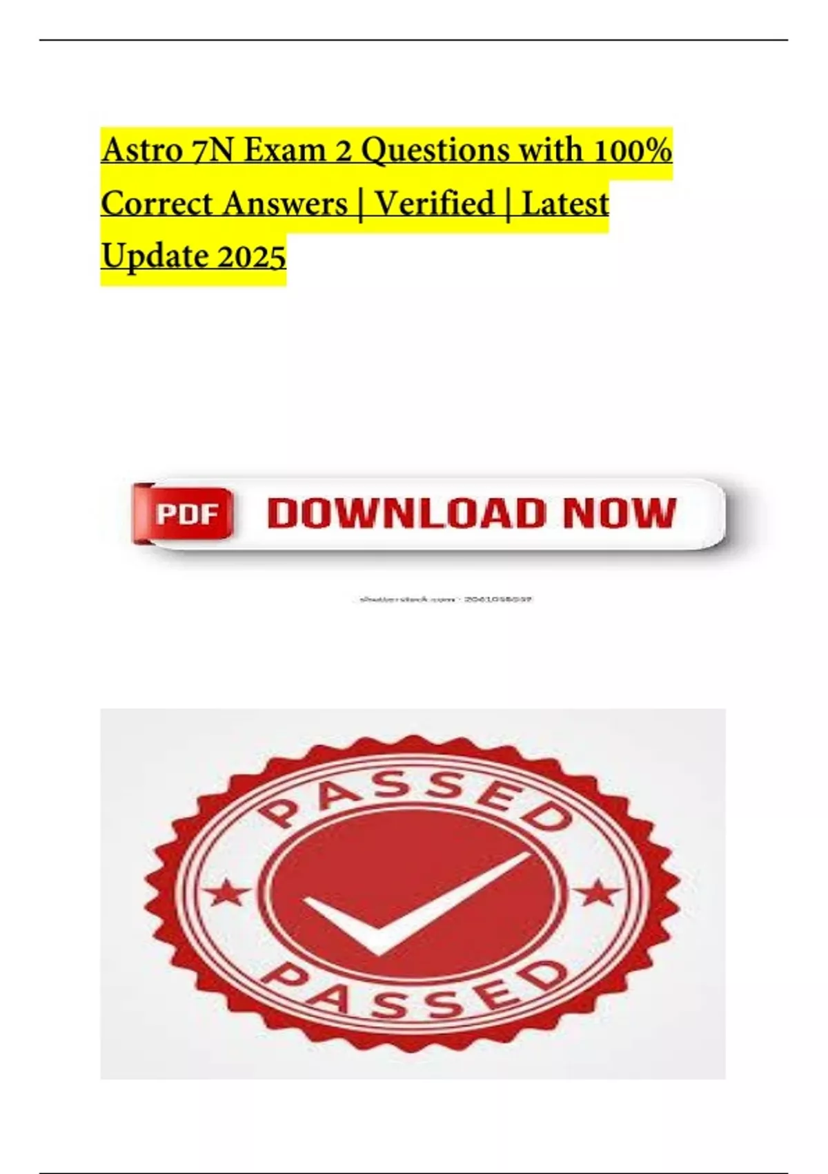 Astro 7N Exam 2 Questions with 100% Correct Answers | Verified | Latest ...