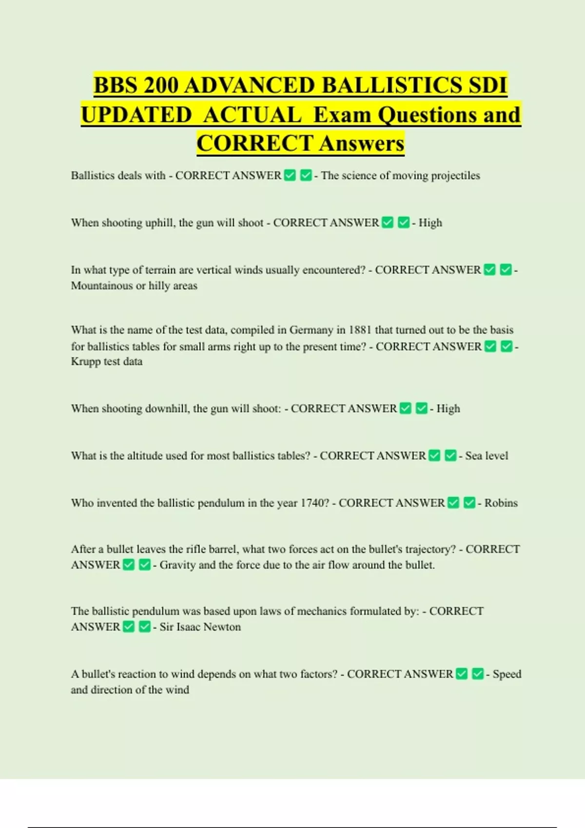 SDI Bundled Exam Questions WITH CORRECT Answers - Stuvia US