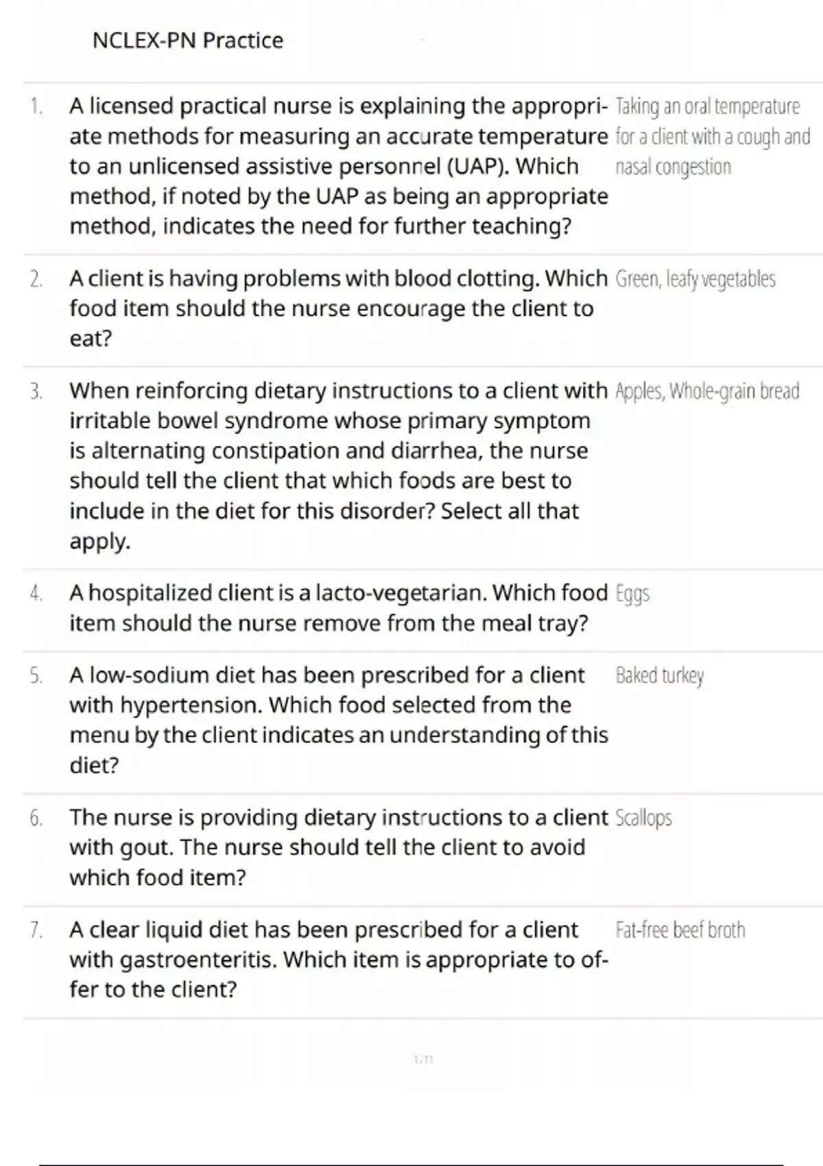 NCLEX-PN Practice - NCLEX-PN Practice - Stuvia US