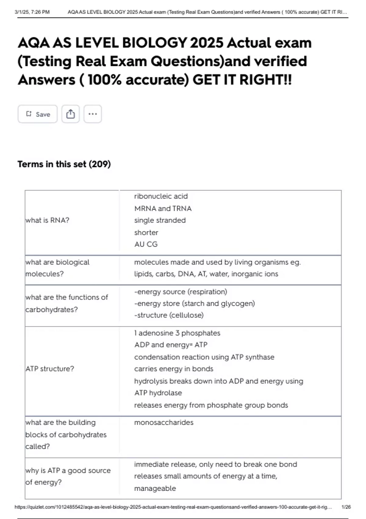 AQA AS LEVEL BIOLOGY 2025 Actual exam (Testing Real Exam Questions)and ...