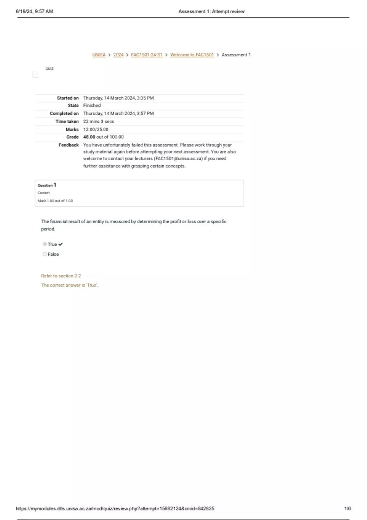 Previous question papers for FAC1501 (2025) - Introductory Financial ...