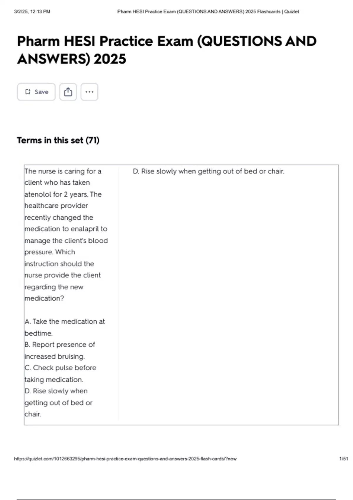Pharm HESI Practice Exam (QUESTIONS AND ANSWERS) 2025 - Pharm HESI - Stuvia US