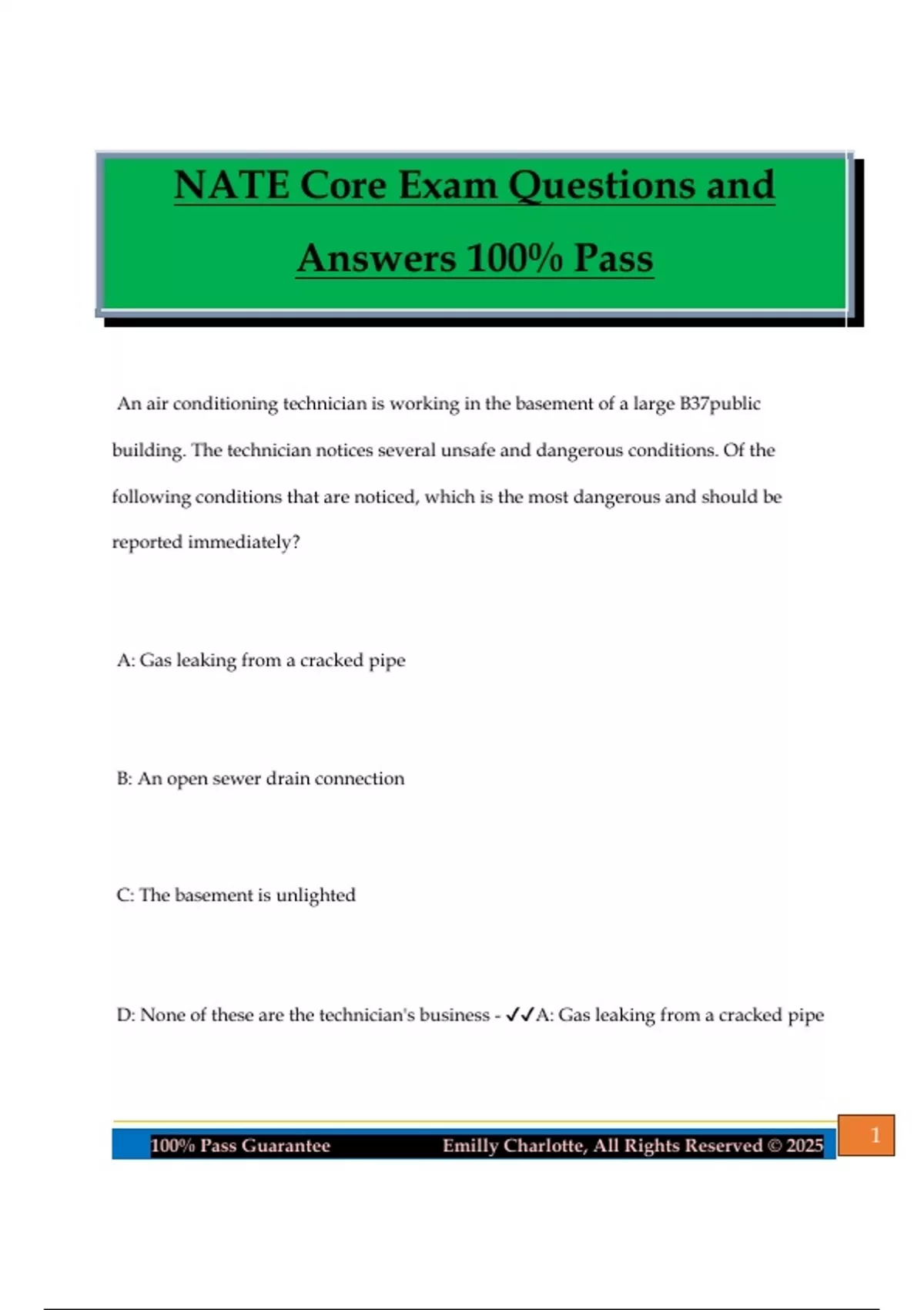 NATE Core Exam Questions and Answers 100% Pass - NATE - Stuvia US