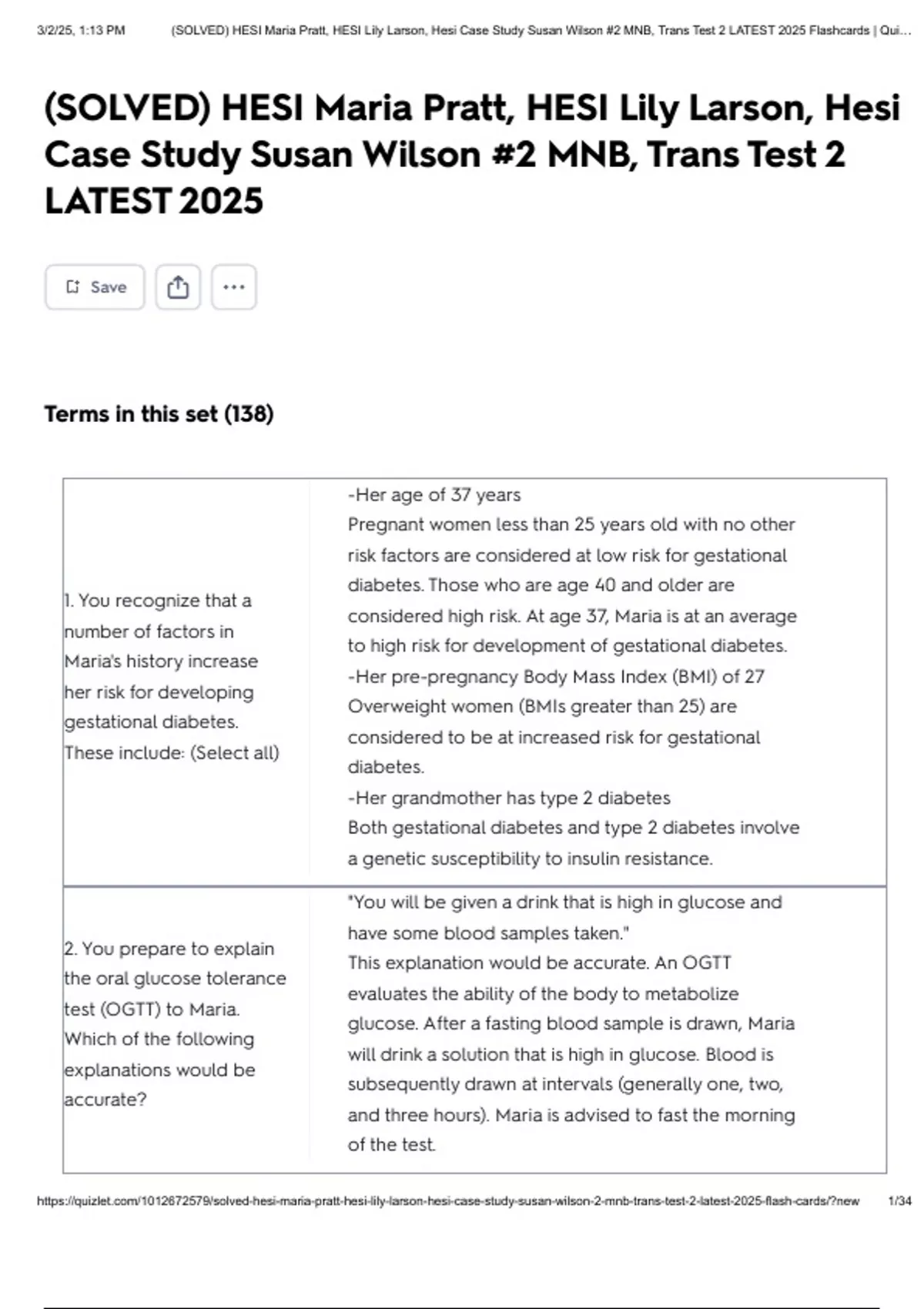 (SOLVED) HESI Maria Pratt, HESI Lily Larson, Hesi Case Study Susan ...