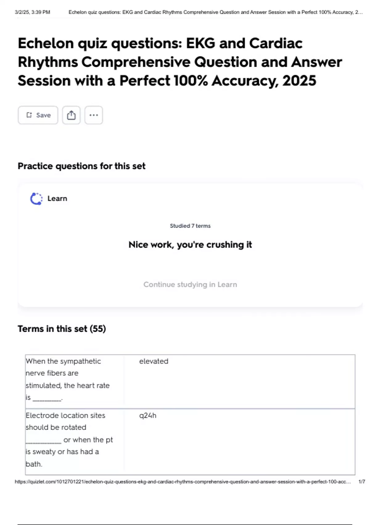 Echelon quiz questions: EKG and Cardiac Rhythms Comprehensive Question ...