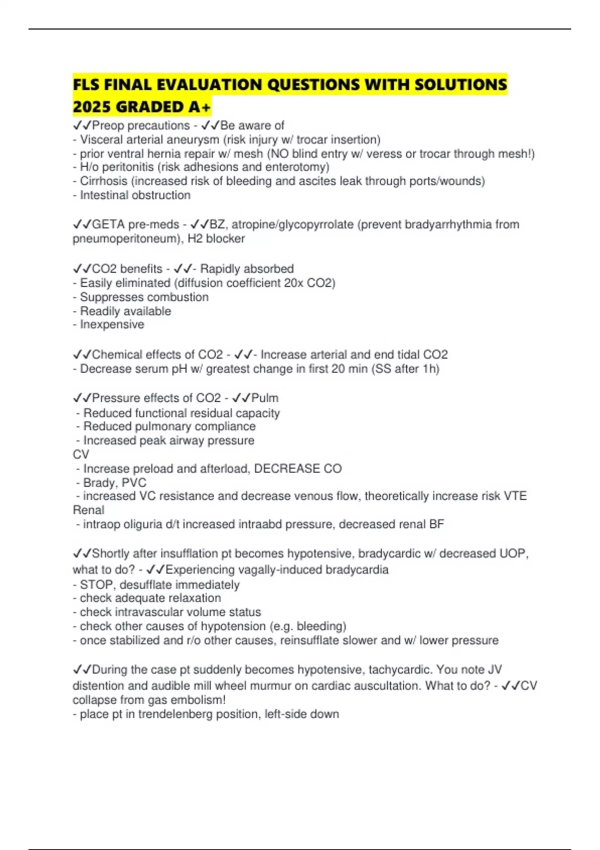 FLS FINAL EVALUATION QUESTIONS WITH SOLUTIONS 2025 GRADED A+ - FLS ...