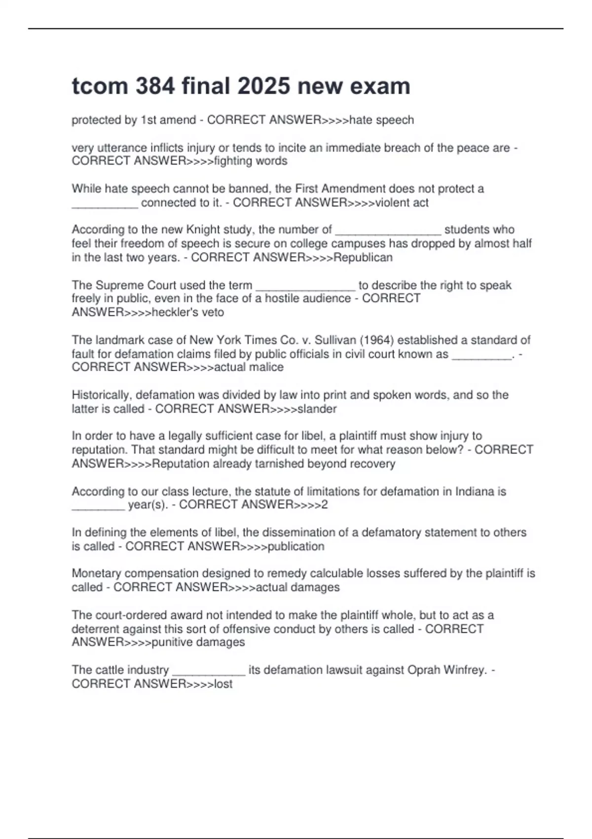 tcom 384 final 2025 new exam - Tcom 384 2025 new - Stuvia US