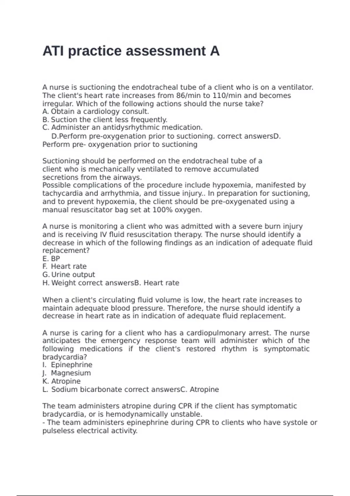 ATI practice assessment A exam with 100% correct answers 2025 - ATI ...