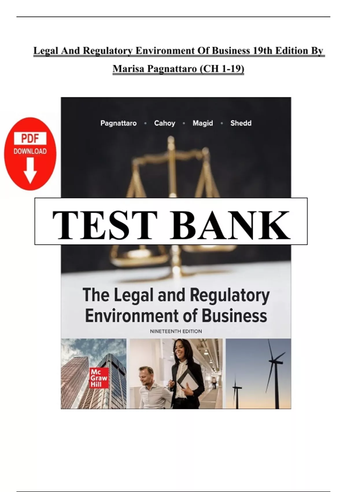 SOLUTION MANUAL FOR The Legal and Regulatory Environment of Business ...