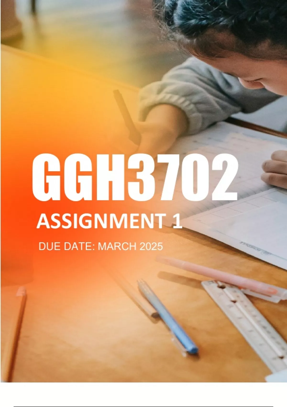 GGH3702 Assignment 1 2025 Semester 1 - Due March 2025 - Spatial ...