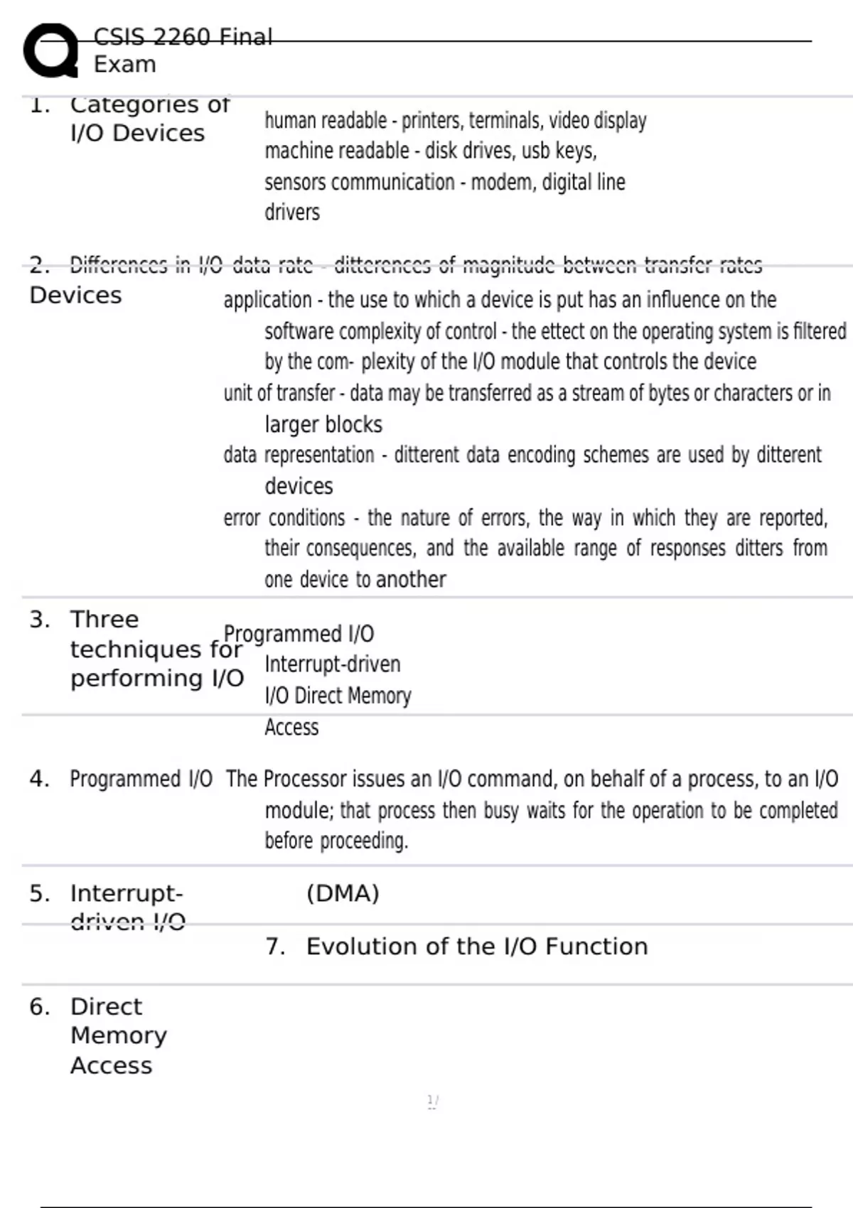 CSIS 2260 Final Exam Question and answers 100% correct - CSIS - Stuvia US