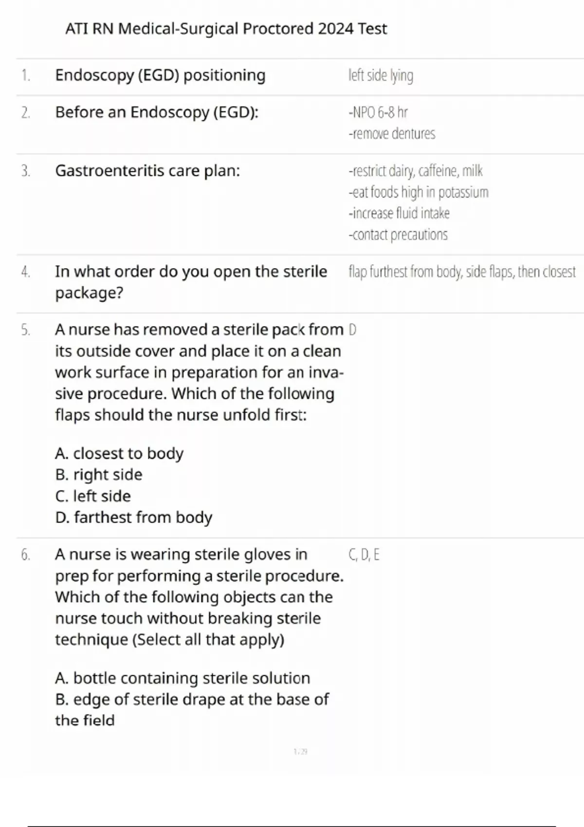 ATI RN Medical-Surgical Proctored 2025 Test/score 100% - ATI RN Medical ...