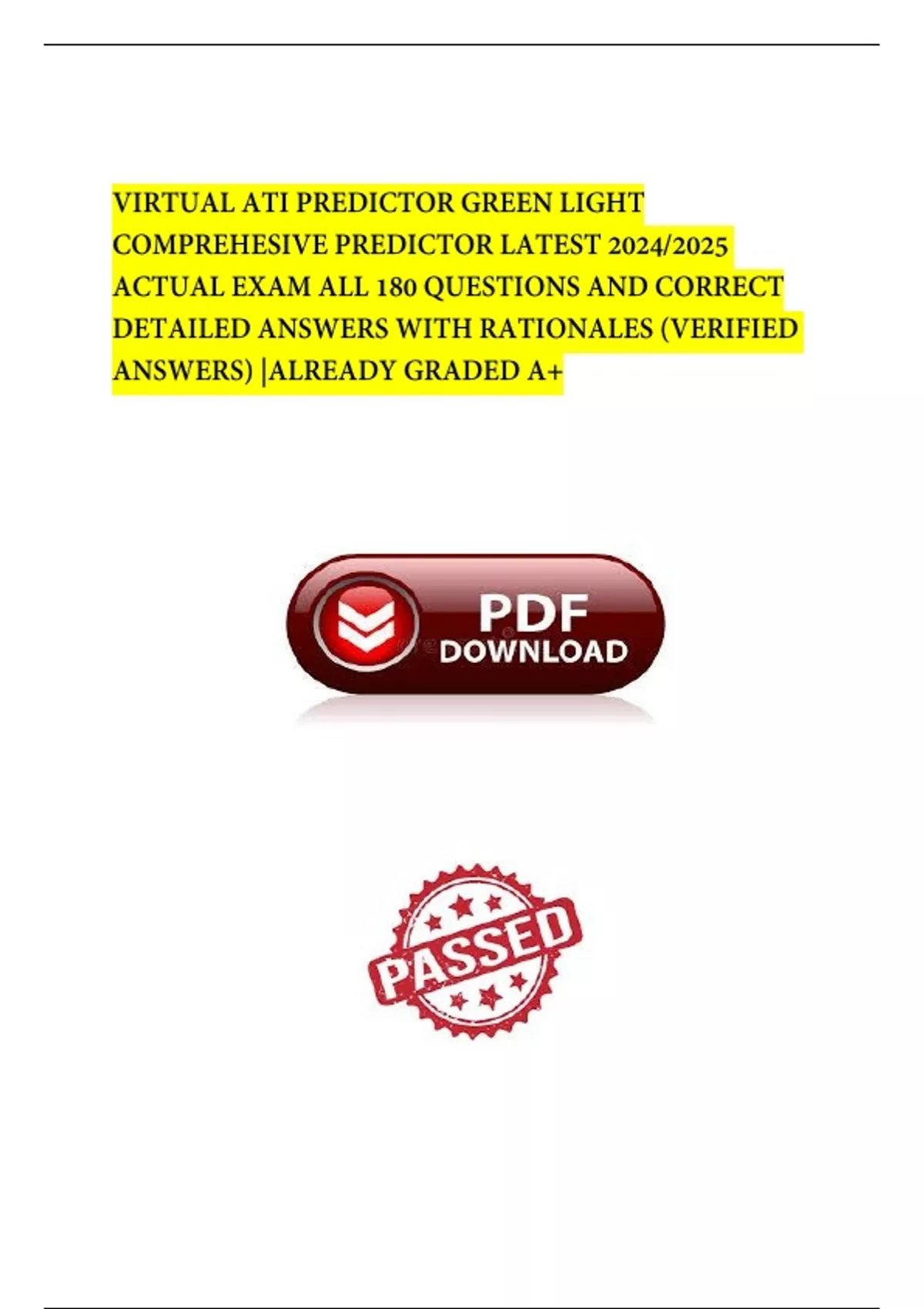 VIRTUAL ATI PREDICTOR GREEN LIGHT COMPREHESIVE PREDICTOR LATEST 2024/ ...