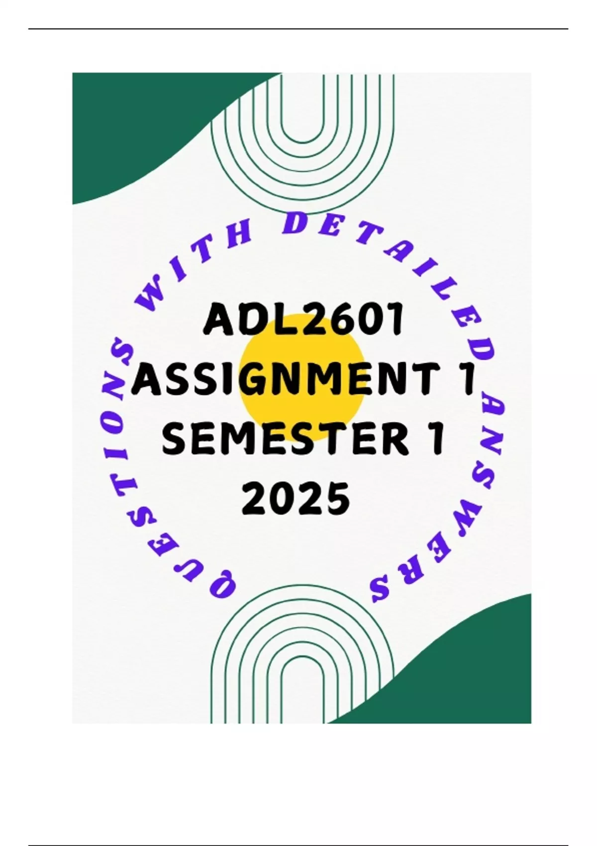 Adl2601 Assignment 1 Semester 1 2025 Adl2601 Administrative Law