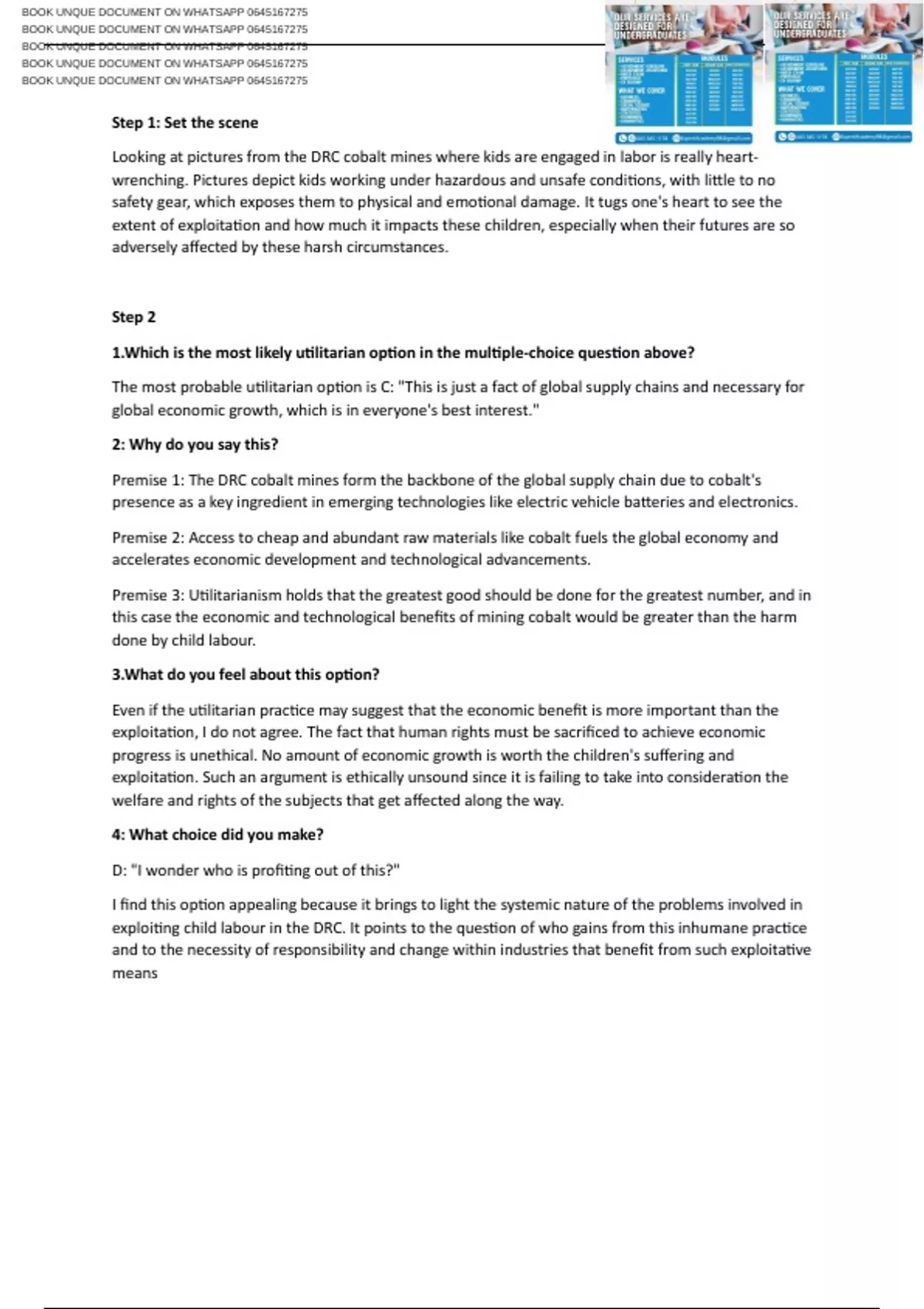 SUS1501 Assignment 3 Semester - Sustainability and Greed - Stuvia SA