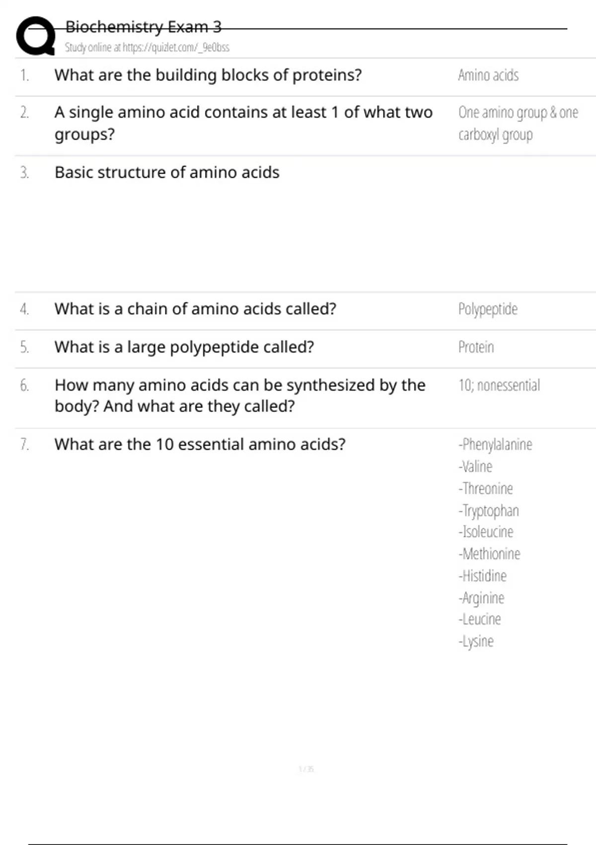 Biochemistry Exam 3 | Biochemistry Module Exam 3 | Biochemistry ACTUAL ...