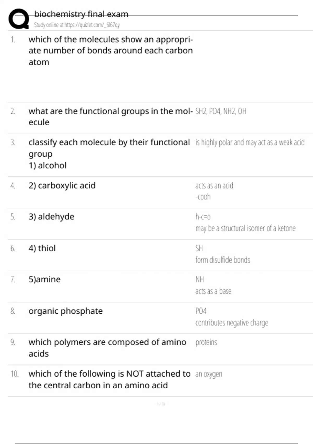 Biochemistry ACTUAL FINAL Exam COMPLETE QUESTIONS WITH 100% RATED ...