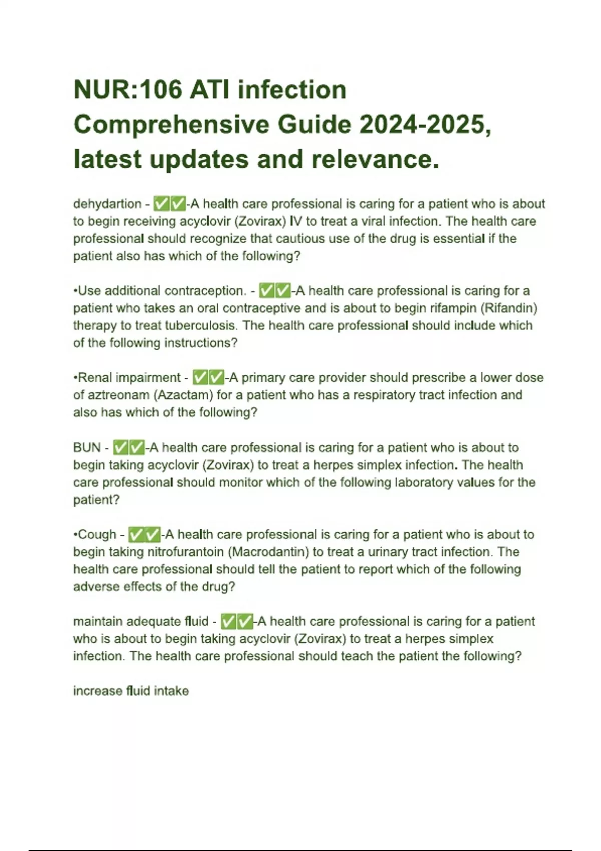 NUR106 ATI infection Comprehensive Guide , latest updates and relevance ...