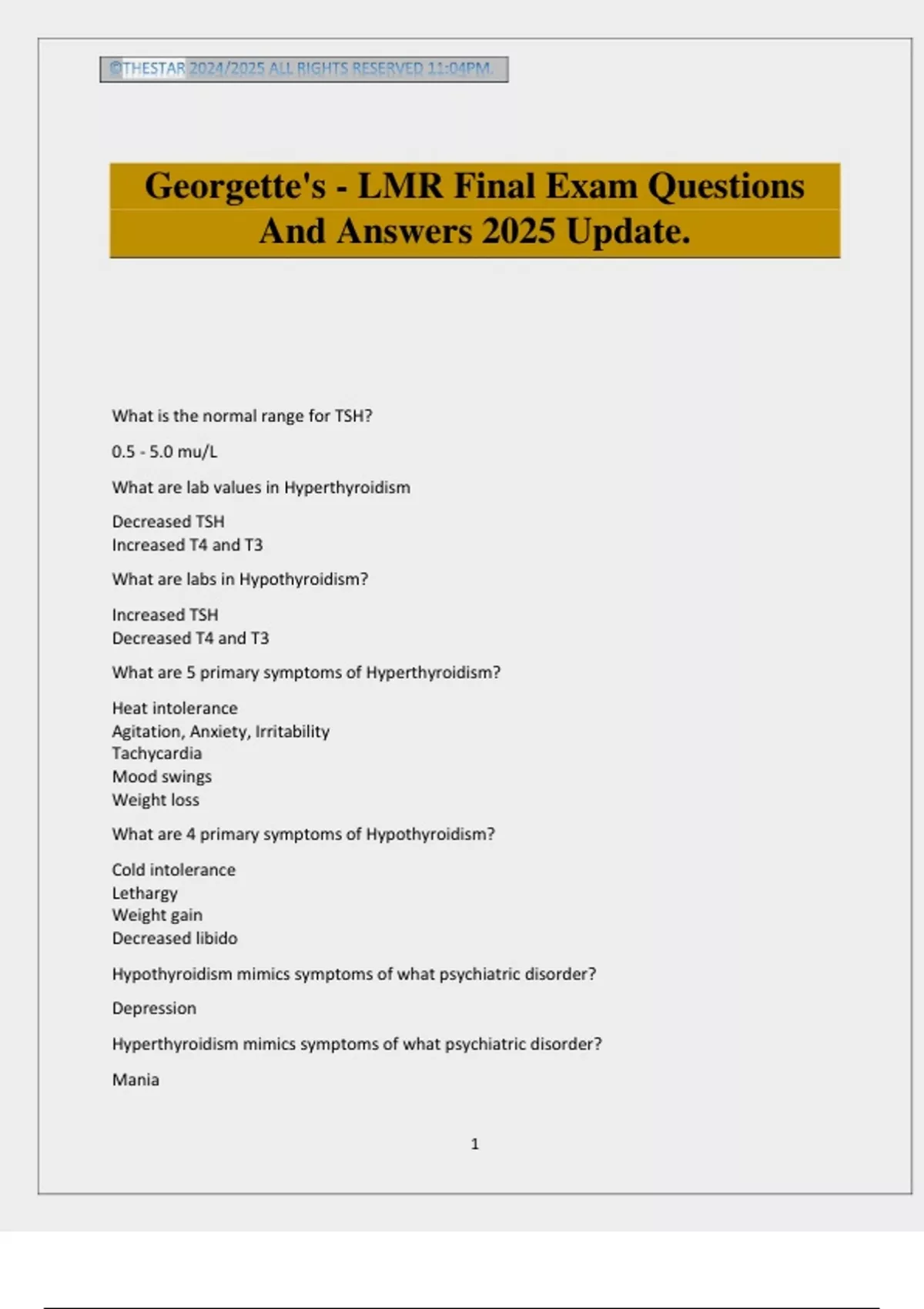 Georgette's - LMR Final Exam Questions And Answers 2025 Update ...