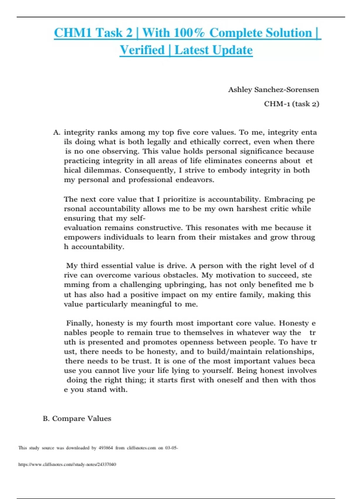 CHM1 Task 2 | With 100% Complete Solution | Verified | Latest Update ...