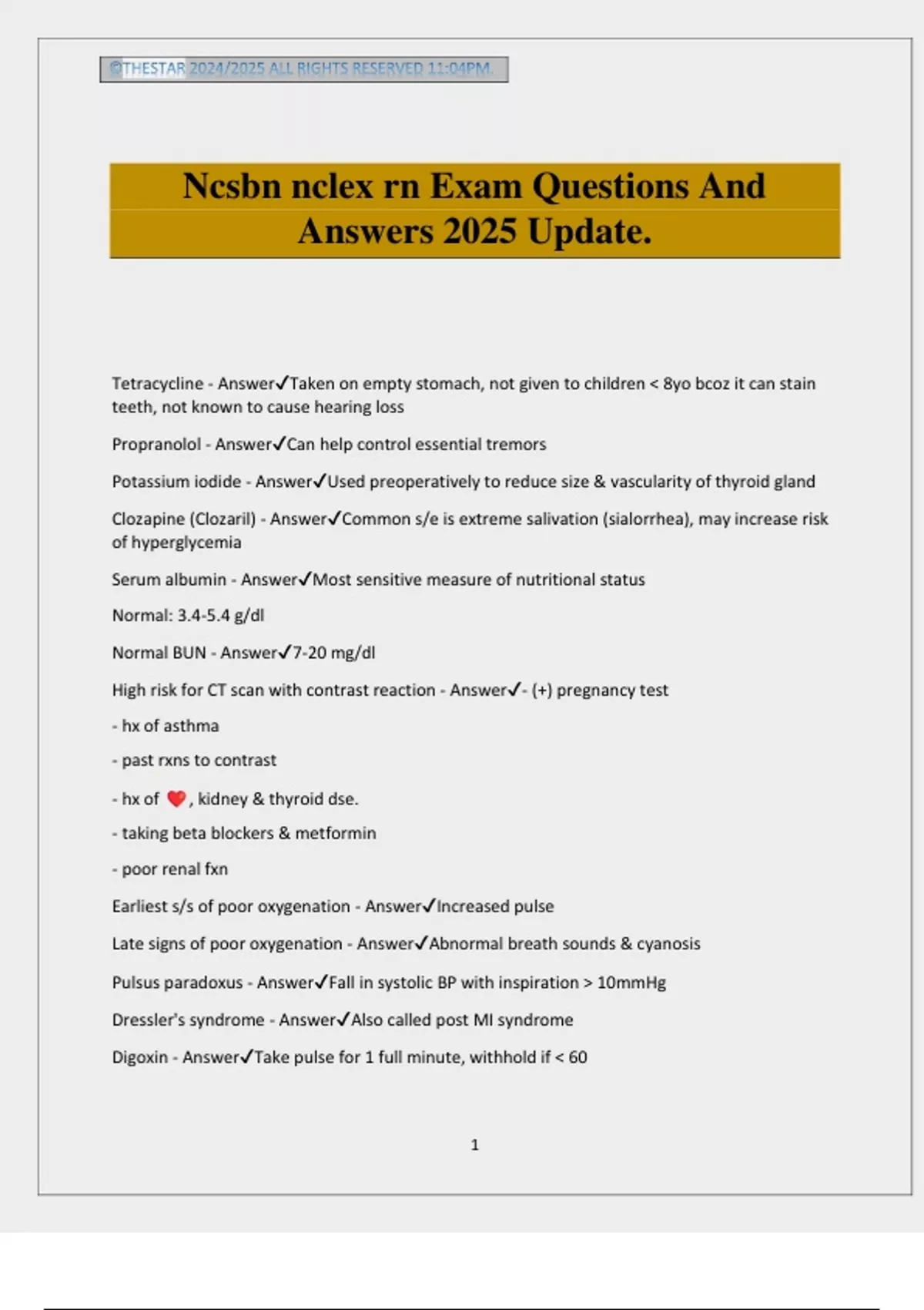 Ncsbn nclex rn Exam Questions And Answers 2025 Update. - Ncsbn - Stuvia US