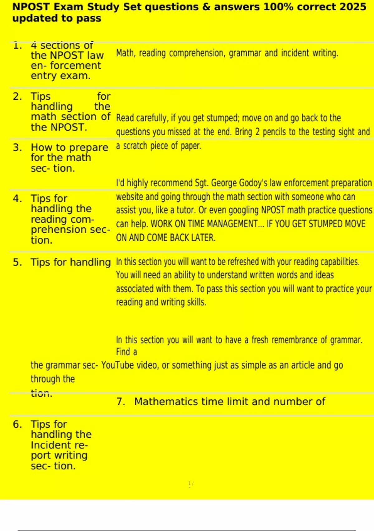 NPOST Exam Study Set questions & answers 100% correct 2025 updated to pass - NPOST - Stuvia US