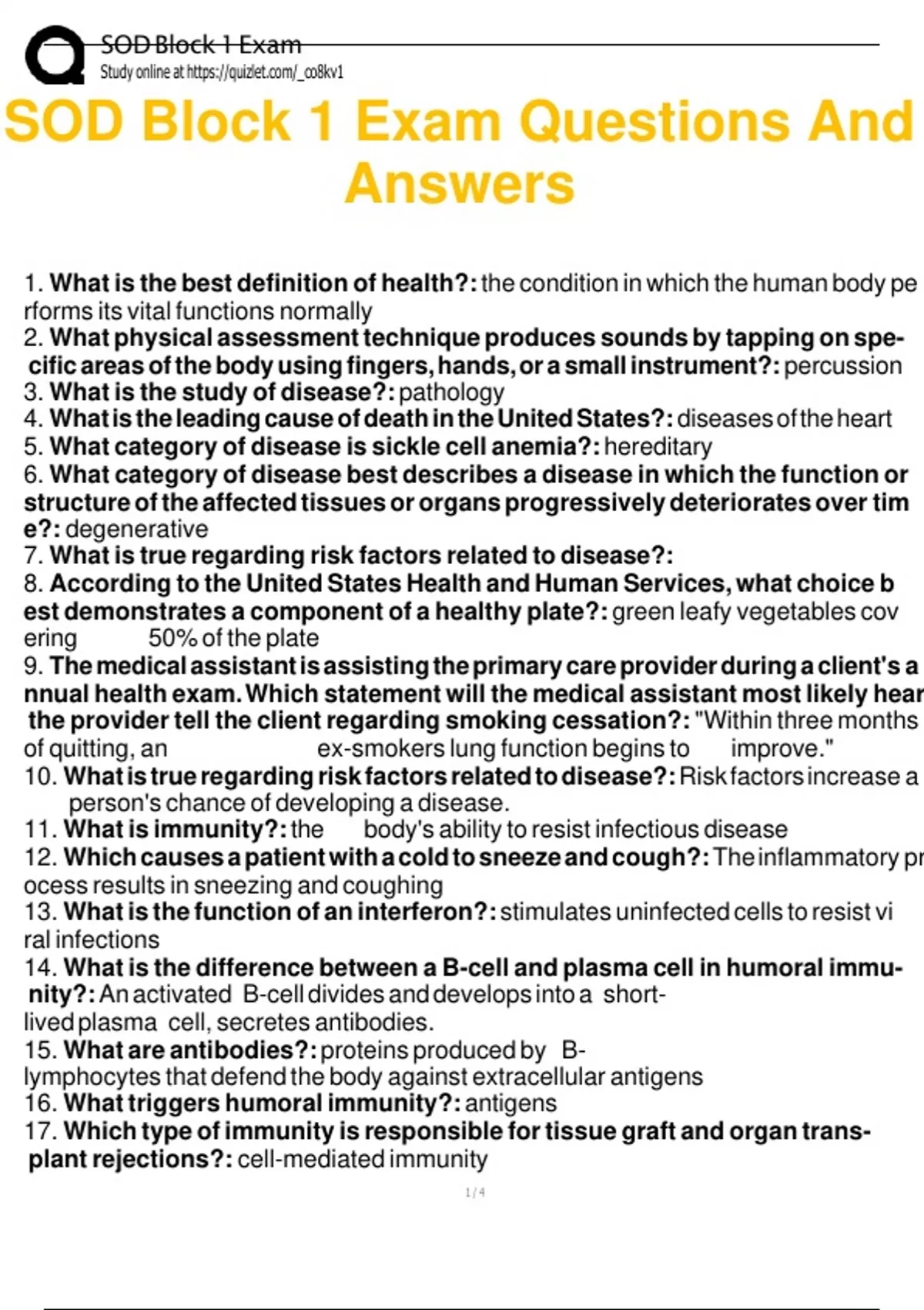 SOD Block 1 Exam Questions And Answers - SOD Block 1 - Stuvia US