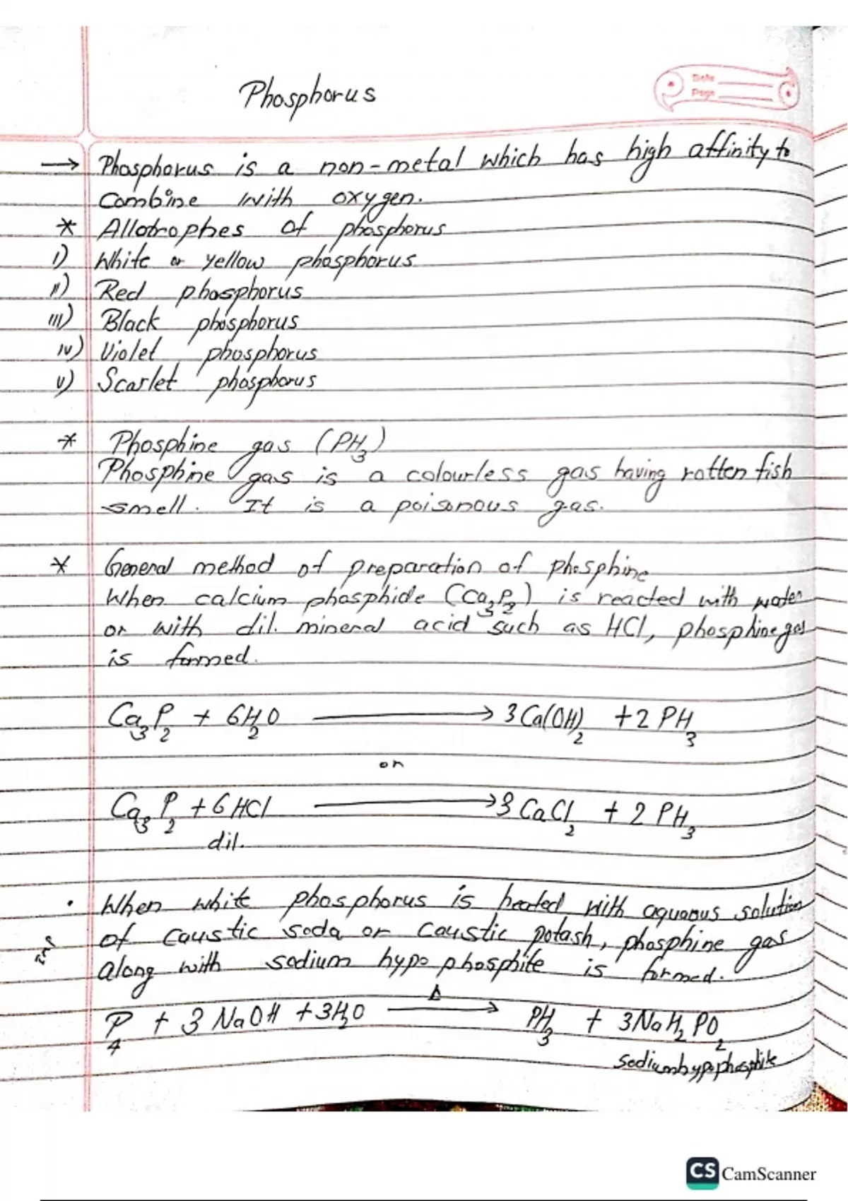 Phosphorus and its different form - Chemistry - Stuvia US