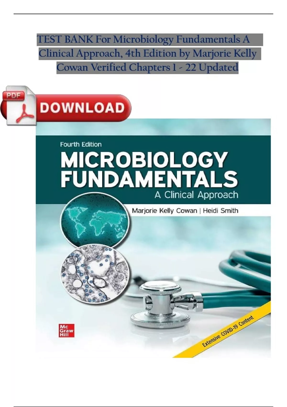 TEST BANK For Microbiology Fundamentals A Clinical Approach, 4th ...