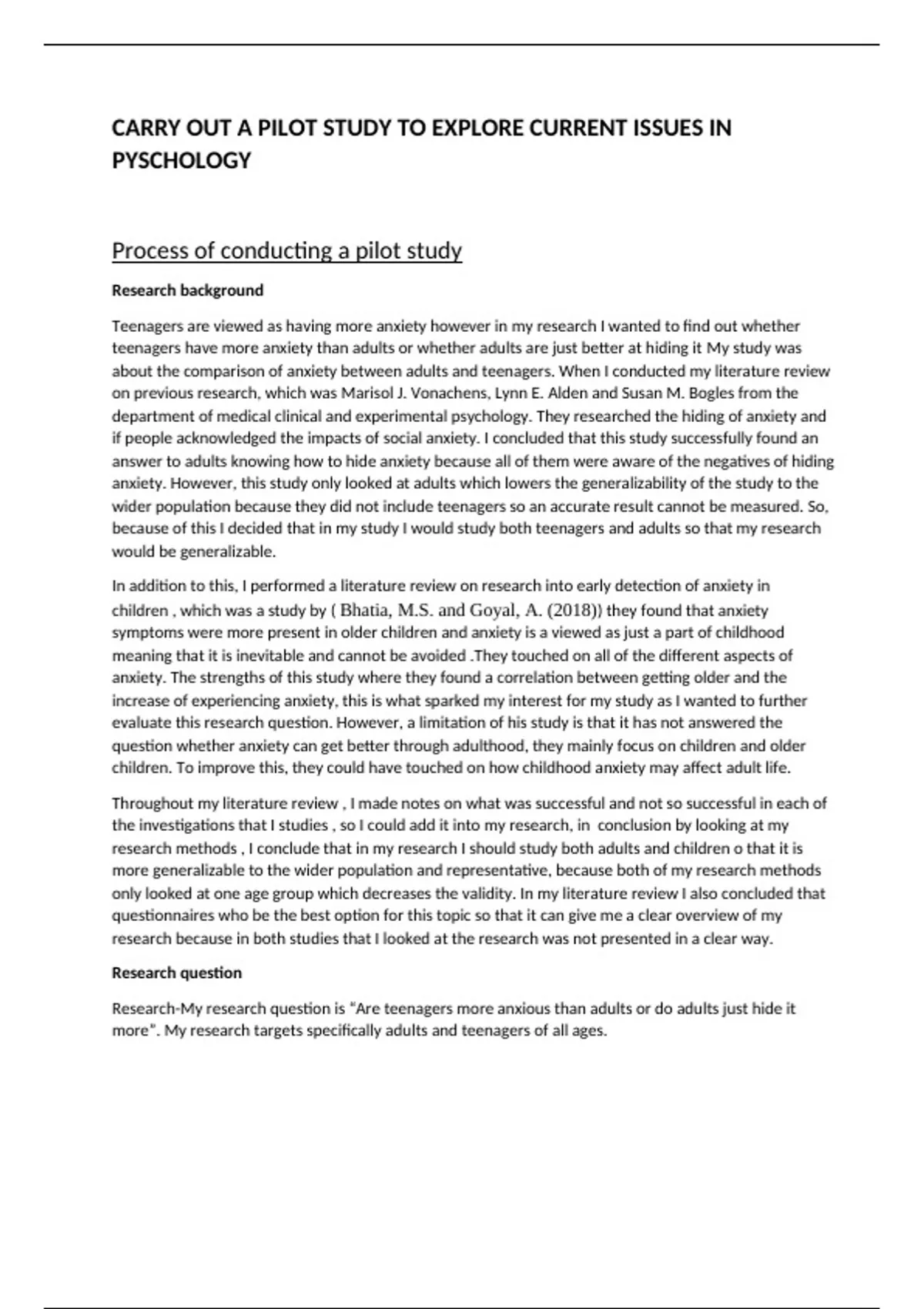 Applied Psychology-Unit 2 Conducting Psychological research - Unit 2 ...