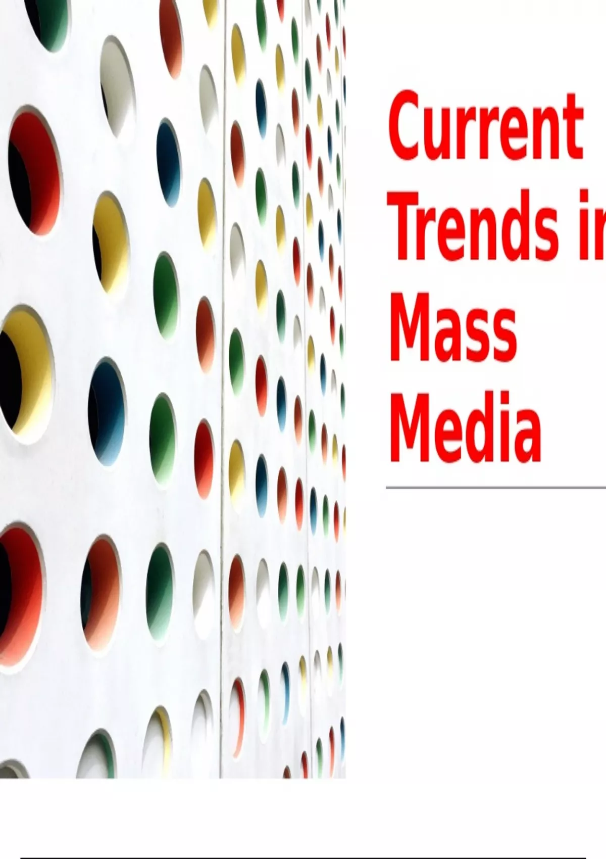 Introduction to Communication Media - N/A (COMM122) - Stuvia US