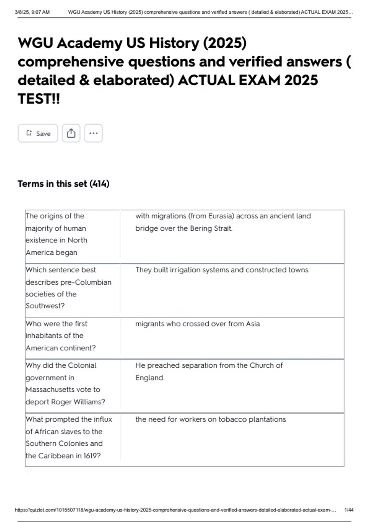 WGU Academy US History (2025) comprehensive questions and verified answers ( detailed ...