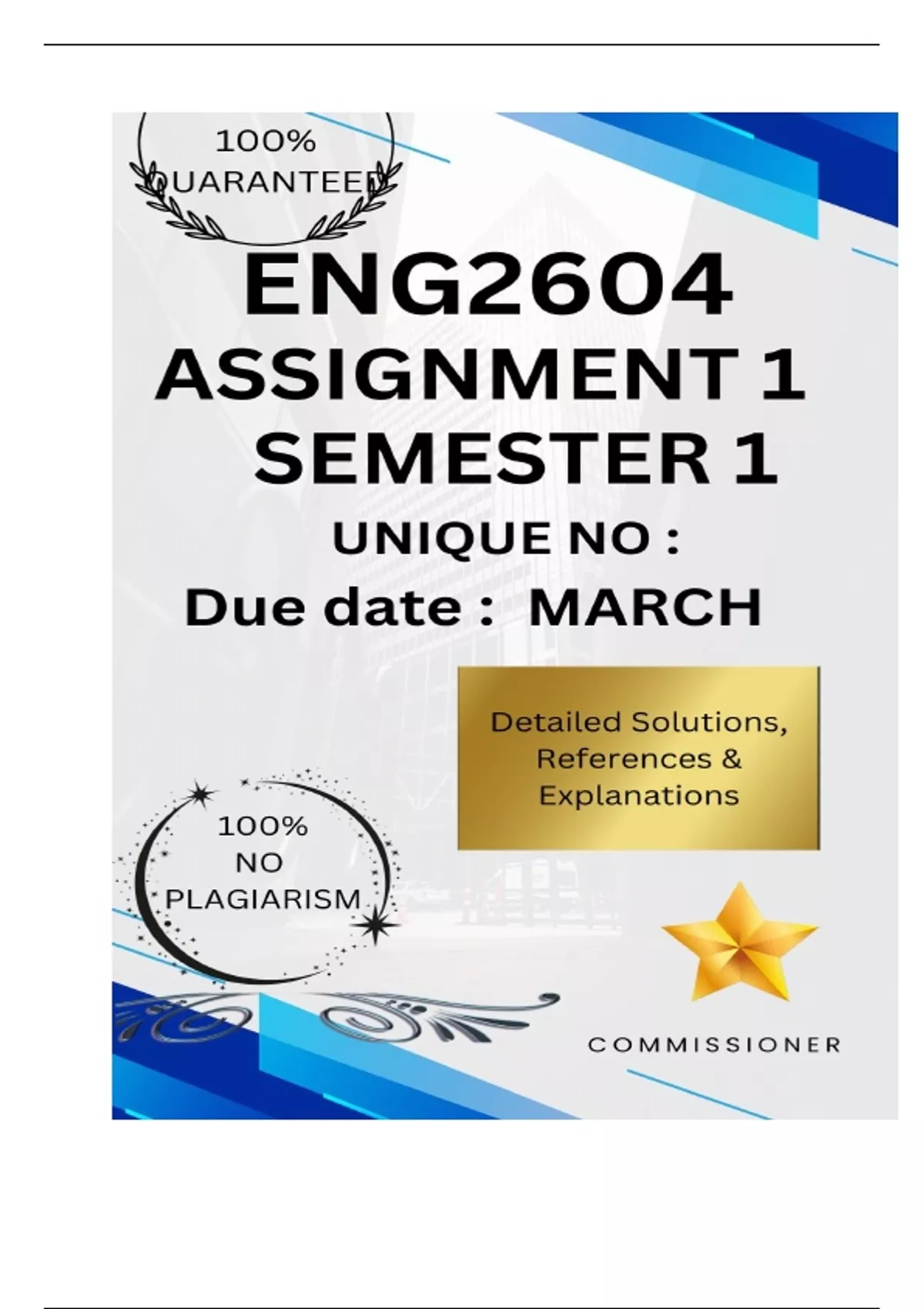 ENG2604 Assignment 1 (COMPLETE ANSWERS) Semester 1 2025 - DUE March ...
