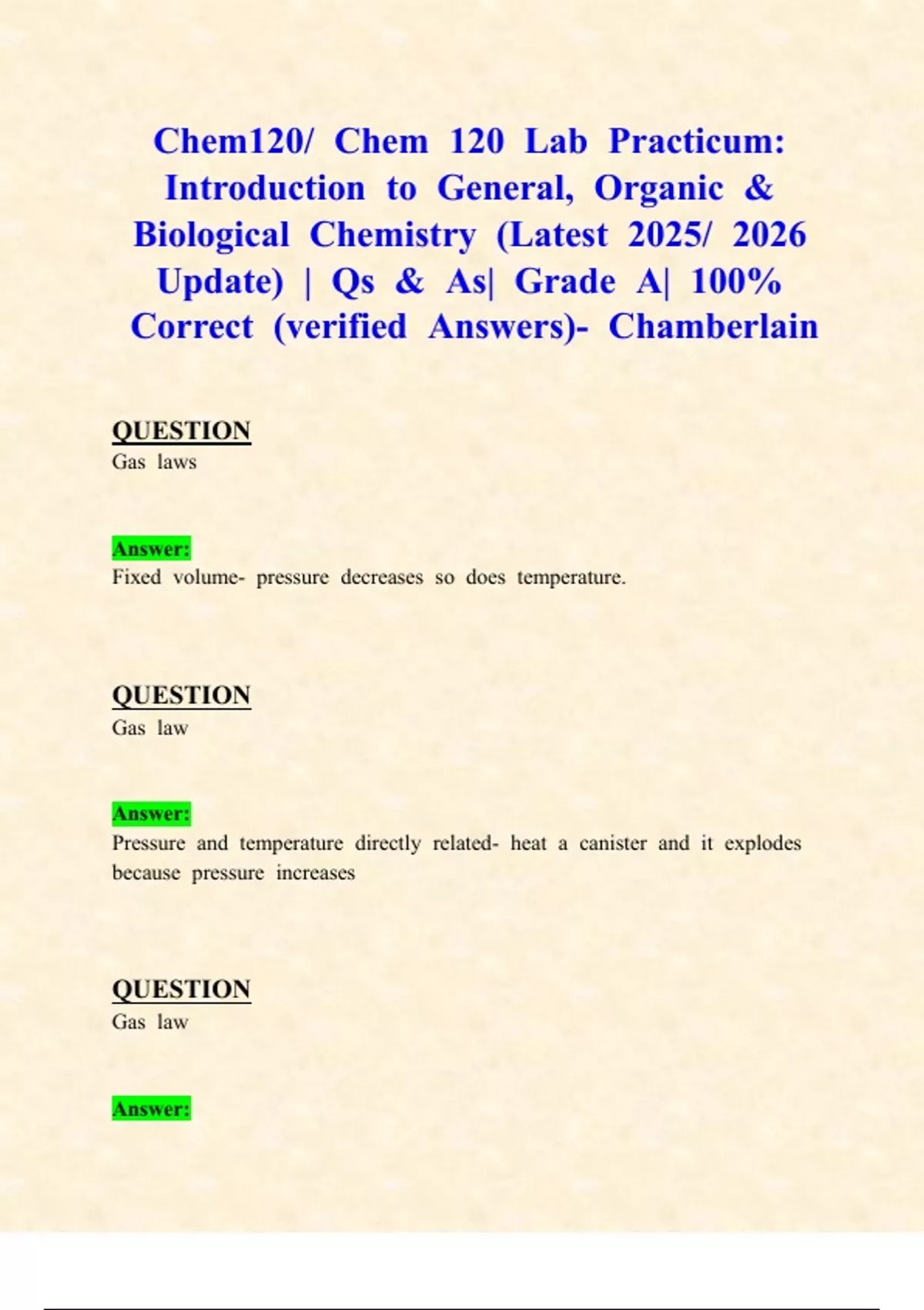 Chem120/ Chem 120 Lab Practicum : Introduction to General, Organic ...