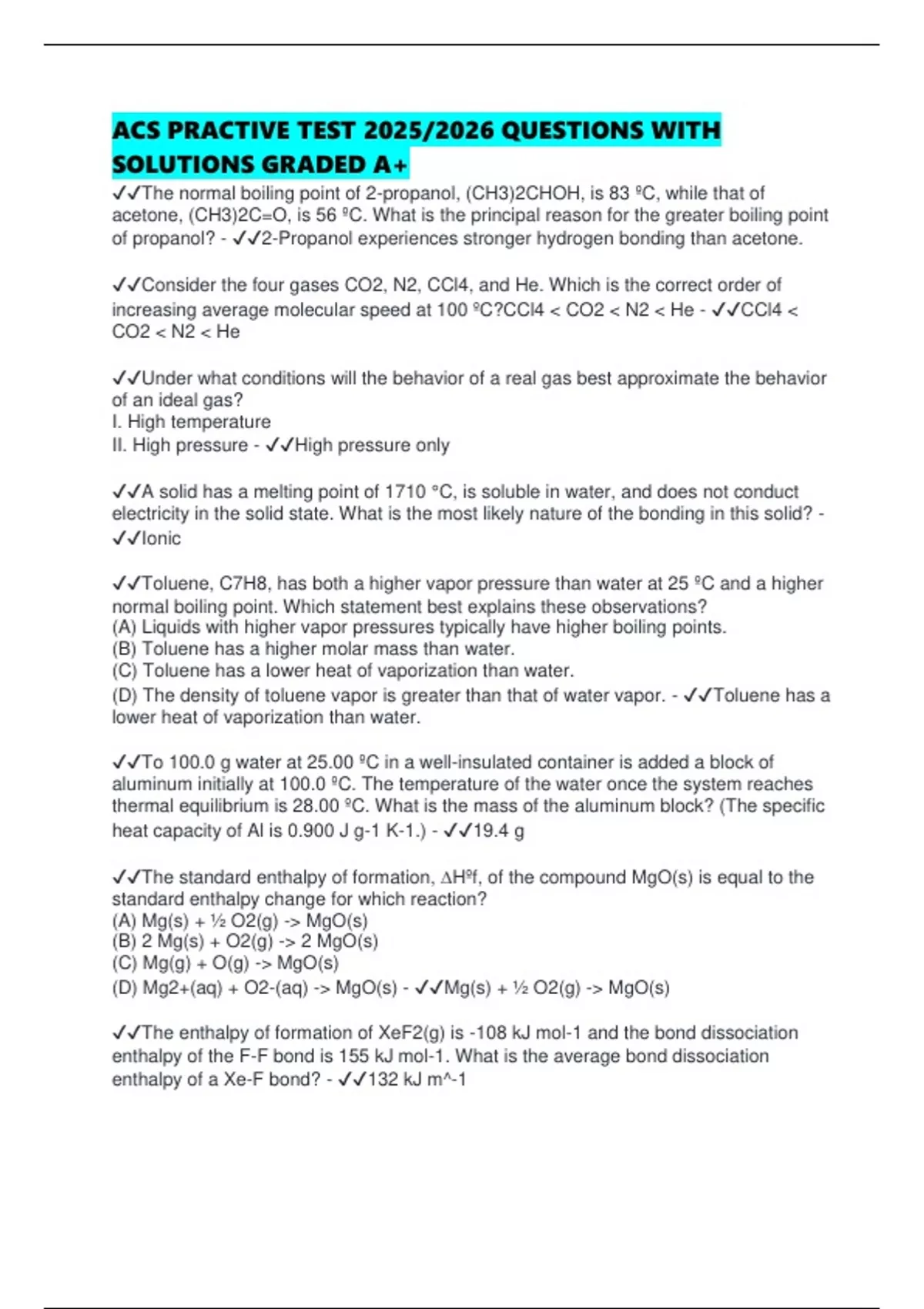 ACS PRACTIVE TEST 2025/2026 QUESTIONS WITH SOLUTIONS GRADED A+ - ACS ...