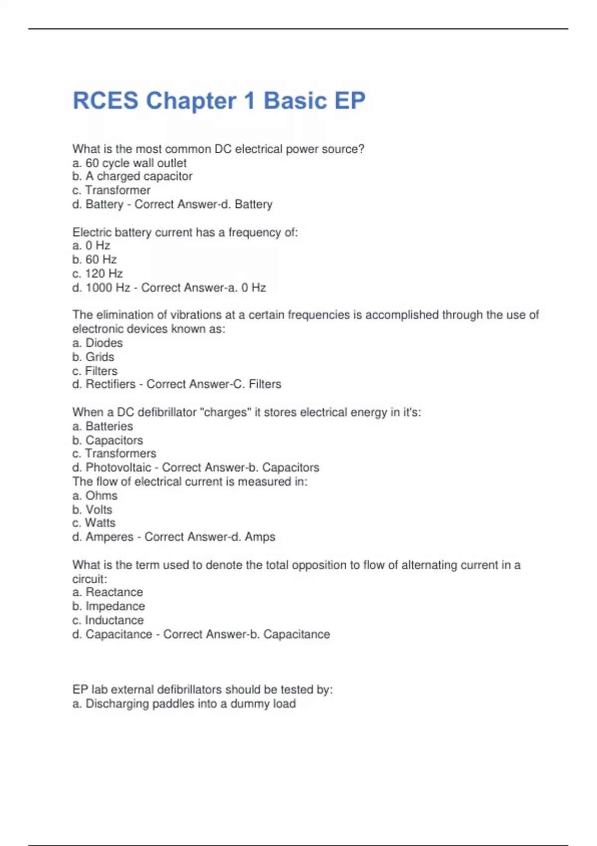 RCES Chapter 1 Basic EP Latest 2025 Update with complete solution ...