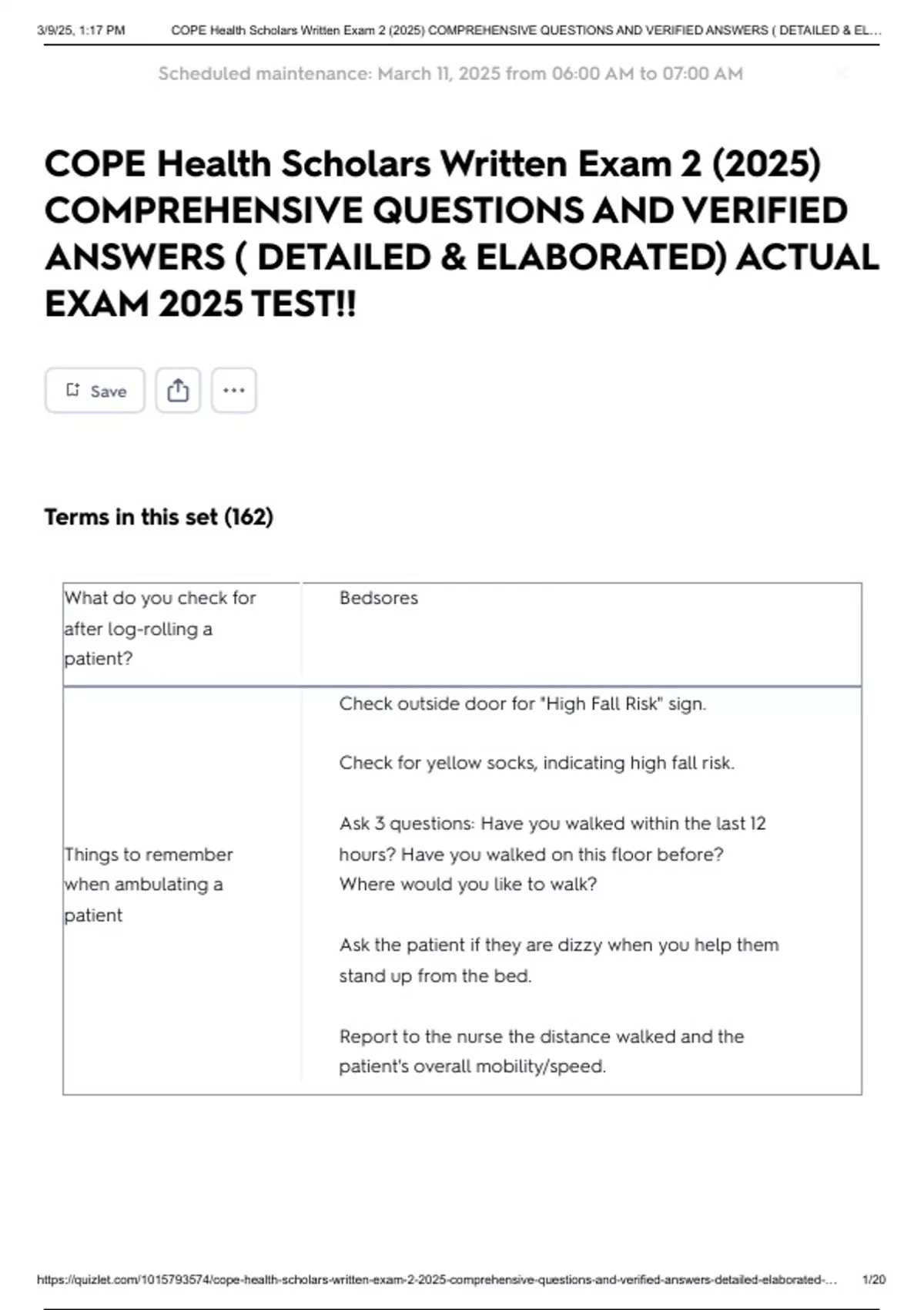 COPE Health Scholars Written Exam 2 (2025) COMPREHENSIVE QUESTIONS AND ...