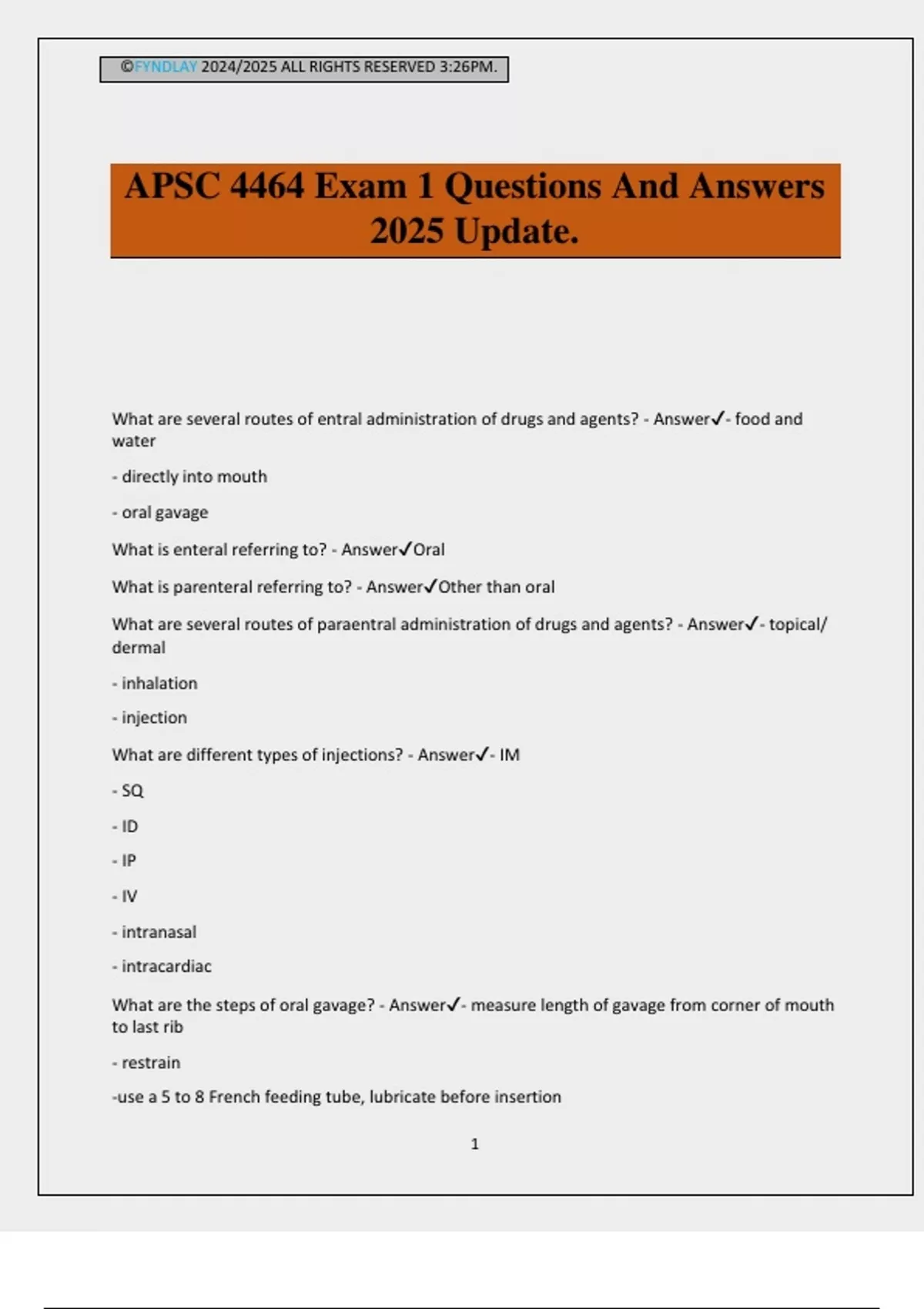 APSC 4464 Exam 1 Questions And Answers 2025 Update - APSC 4464 - Stuvia US