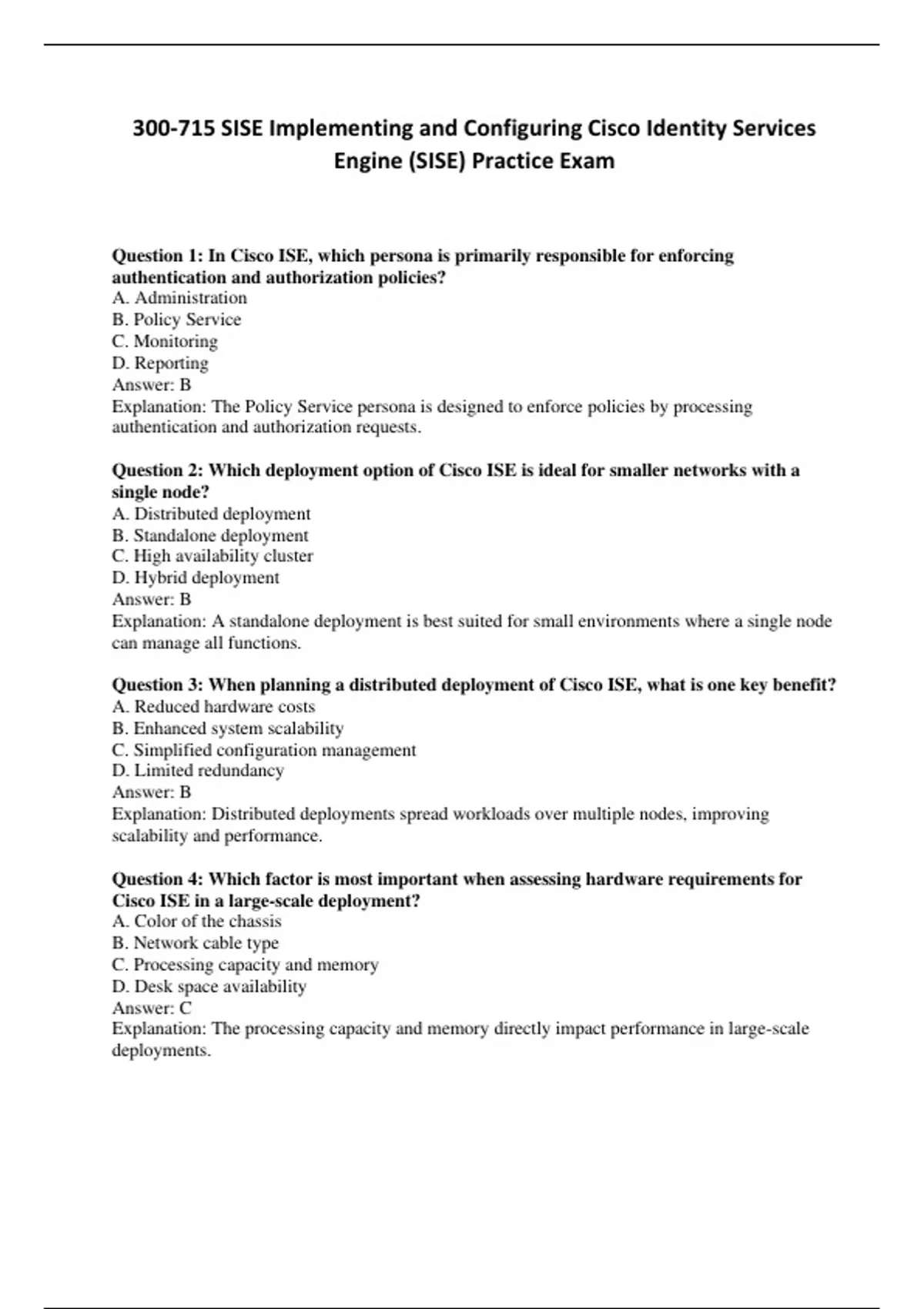 300-715 SISE Implementing and Configuring Cisco Identity Services ...