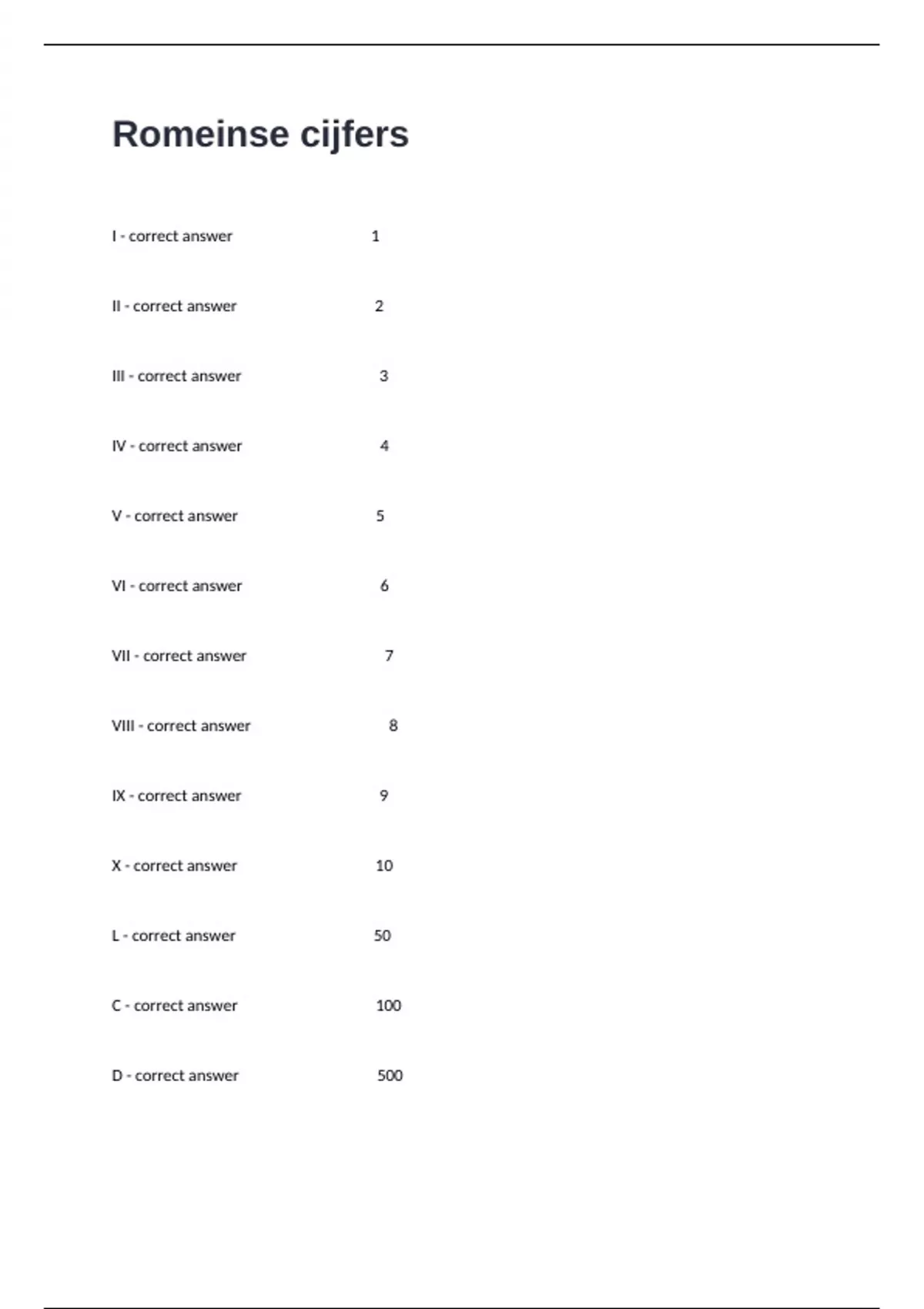 Romeinse cijfers Comprehensive Test Prep Exam Updated Questions And ...