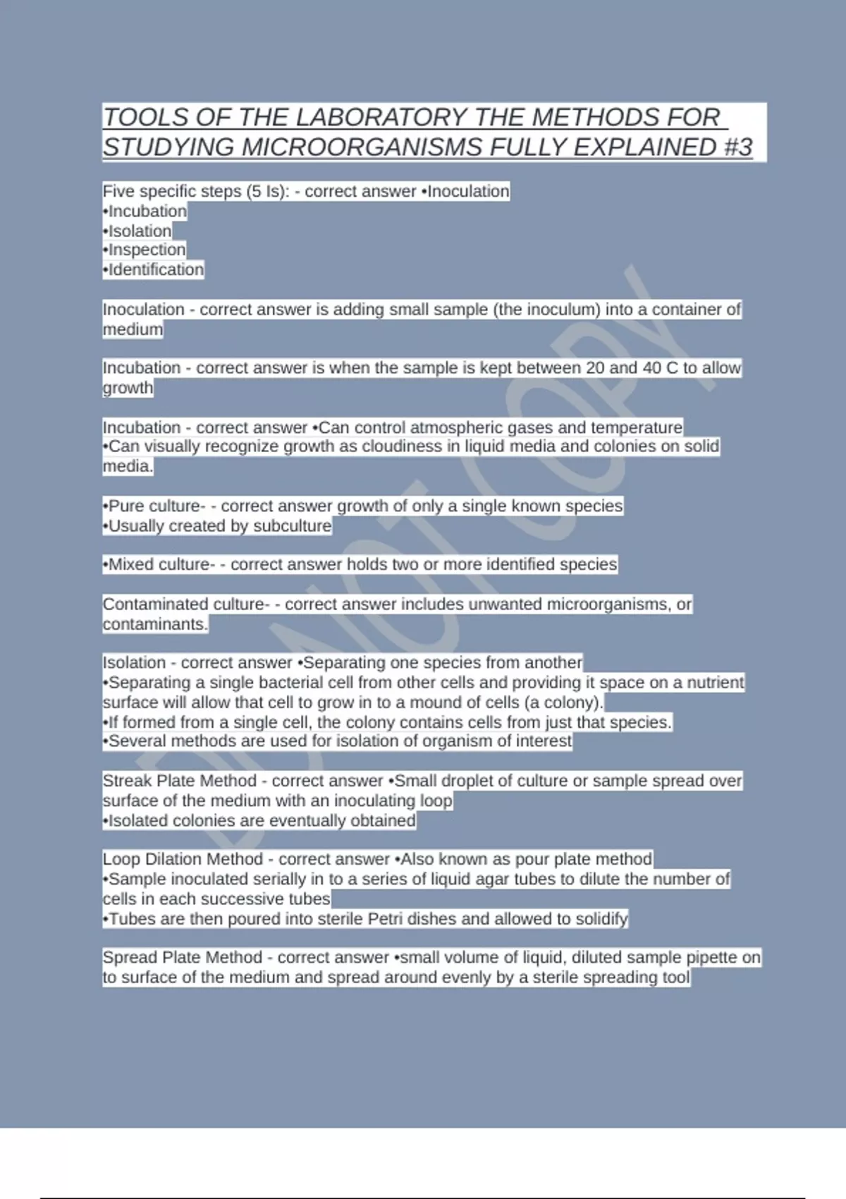 TOOLS OF THE LABORATORY THE METHODS FOR STUDYING MICROORGANISMS FULLY ...