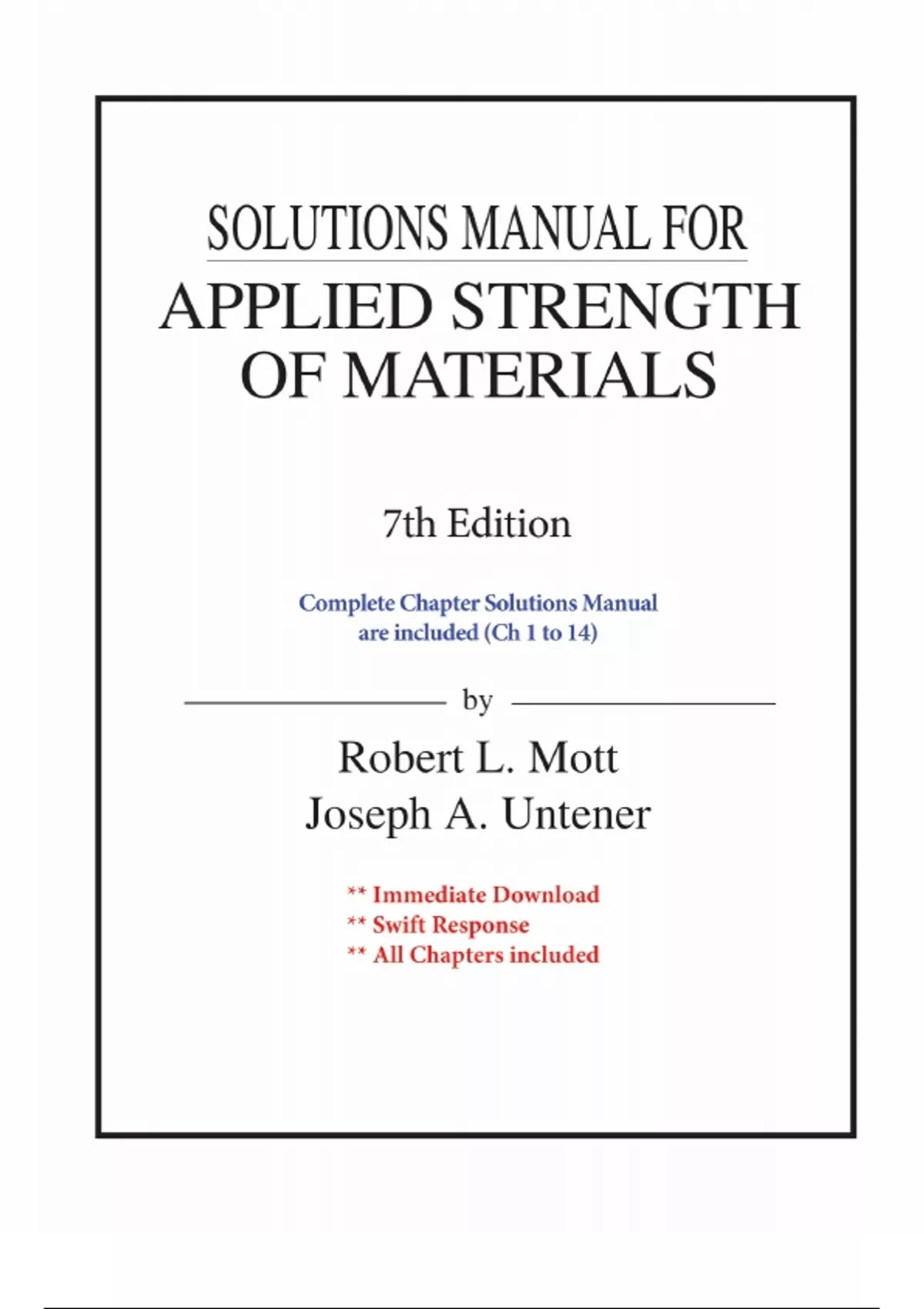 Test Bank for Applied Strength of Materials 7th Edition by Robert L ...