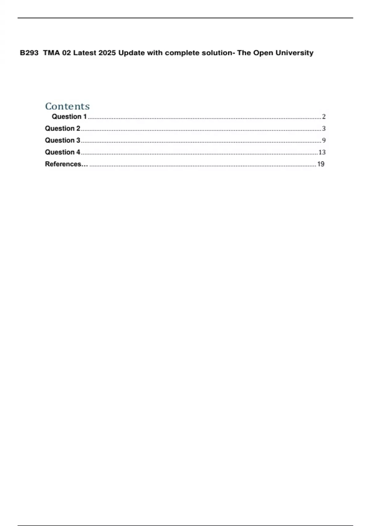 B293 TMA 02 Latest 2025 Update with complete solution- The Open ...