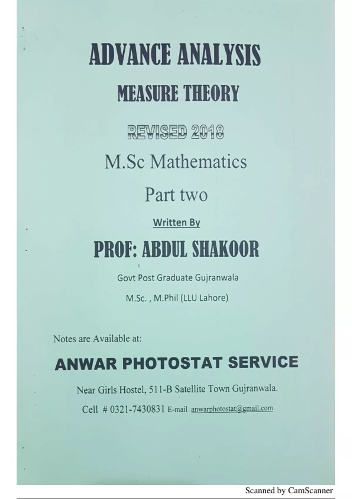 Measure Theory And Lebesgue Integration Math 416 Math416 Stuvia Us
