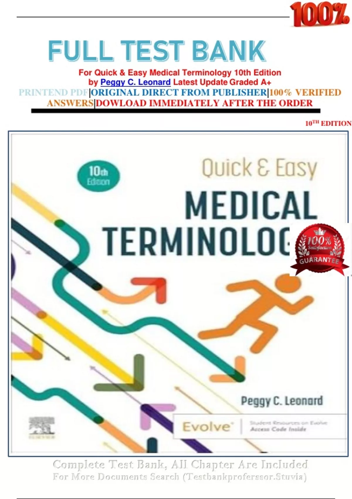 FULL TEST BANK For Quick & Easy Medical Terminology 10th Edition by ...