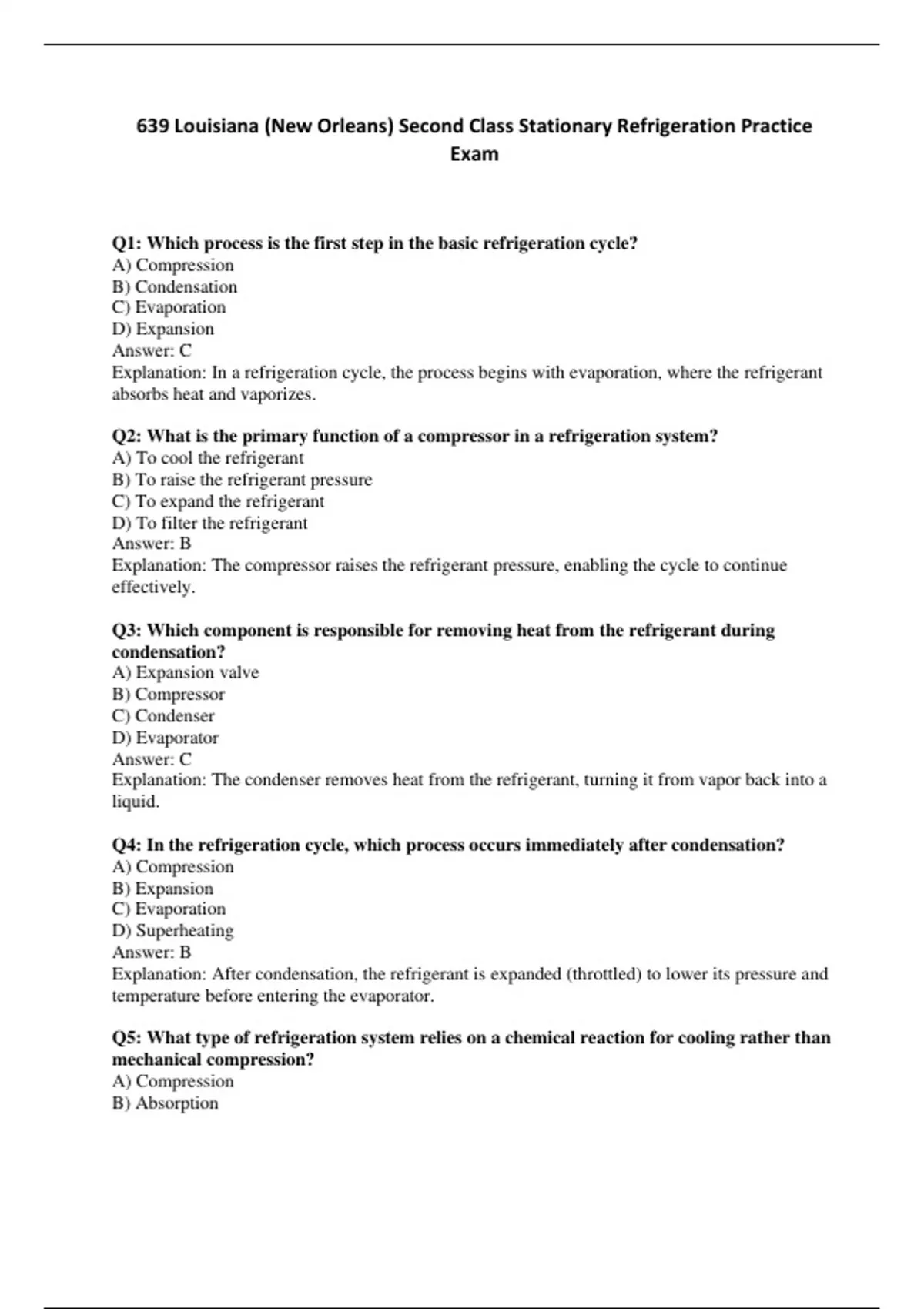 639 Louisiana (New Orleans) Second Class Stationary Refrigeration ...