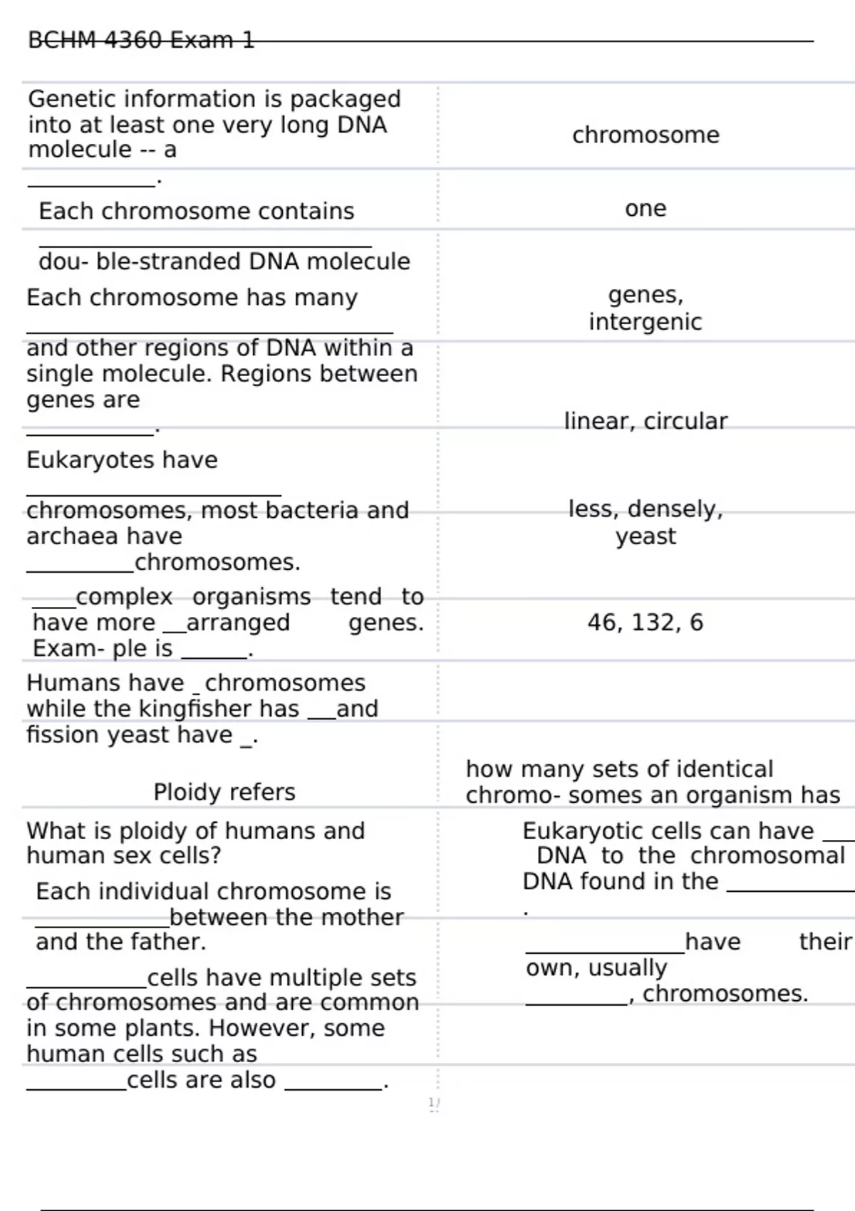 Complete BCHM 4360 Exam I/II/III Guide: 100% Correct Questions ...