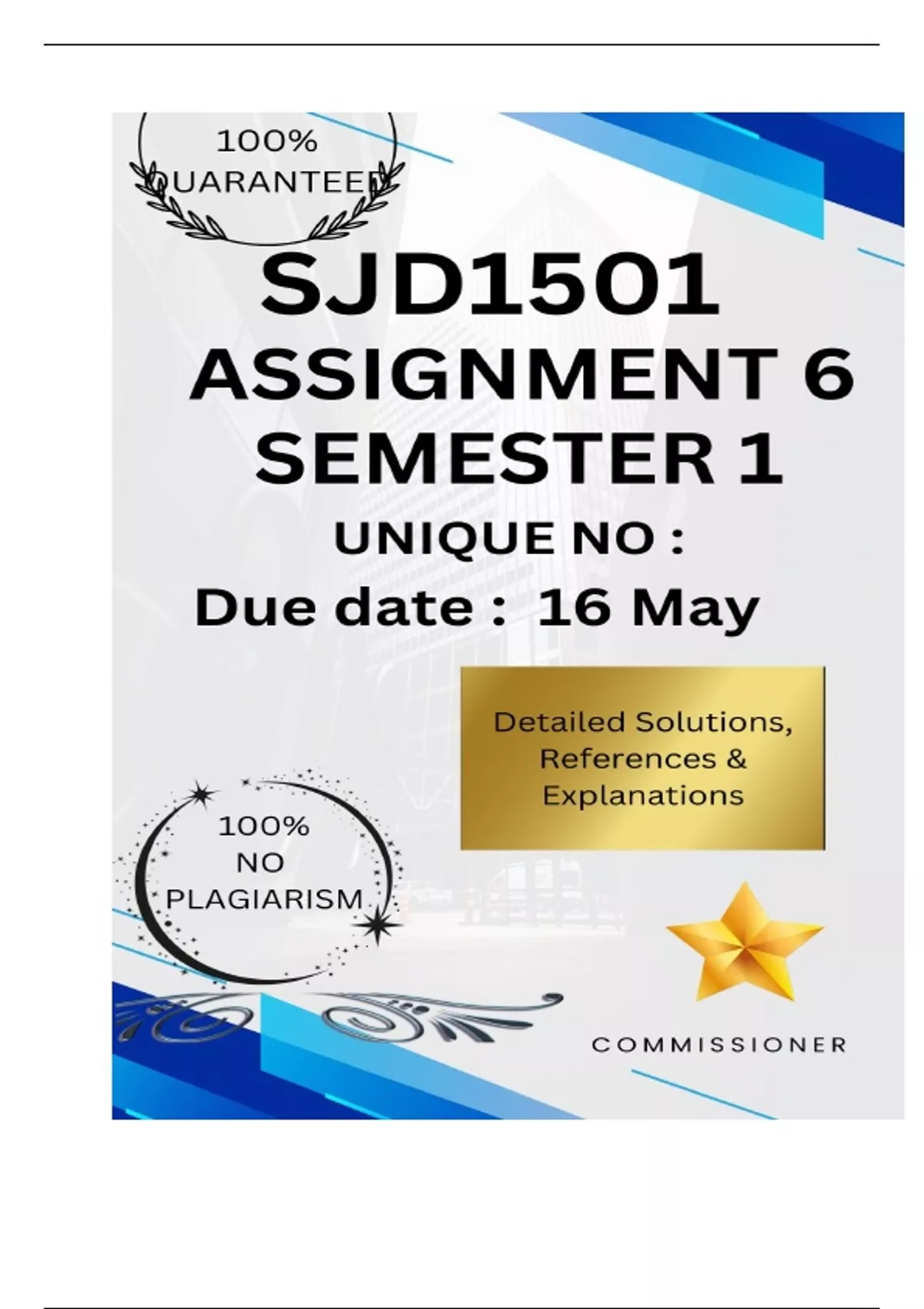 SJD1501 Assignment 6 (COMPLETE ANSWERS) Semester 1 2025 - DUE 16 May ...