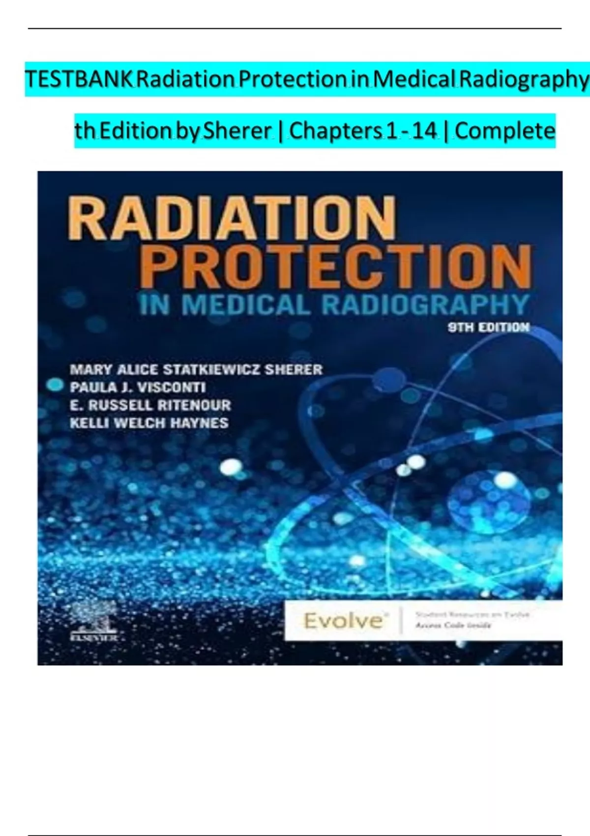 Radiation Protection in Medical Radiography 8th Edition Sherer Test ...